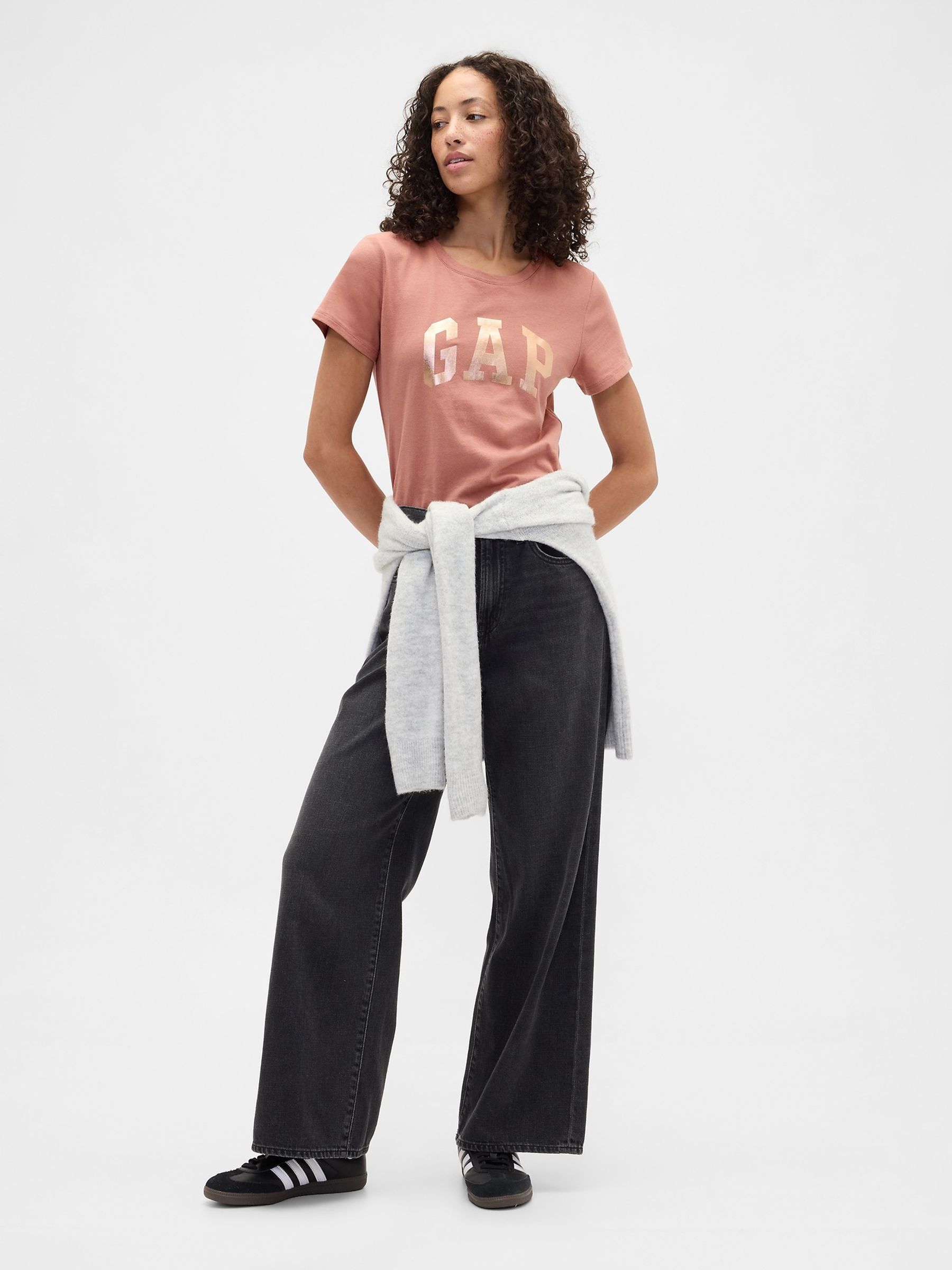 Pink Logo Crew Neck T-Shirt | Gap