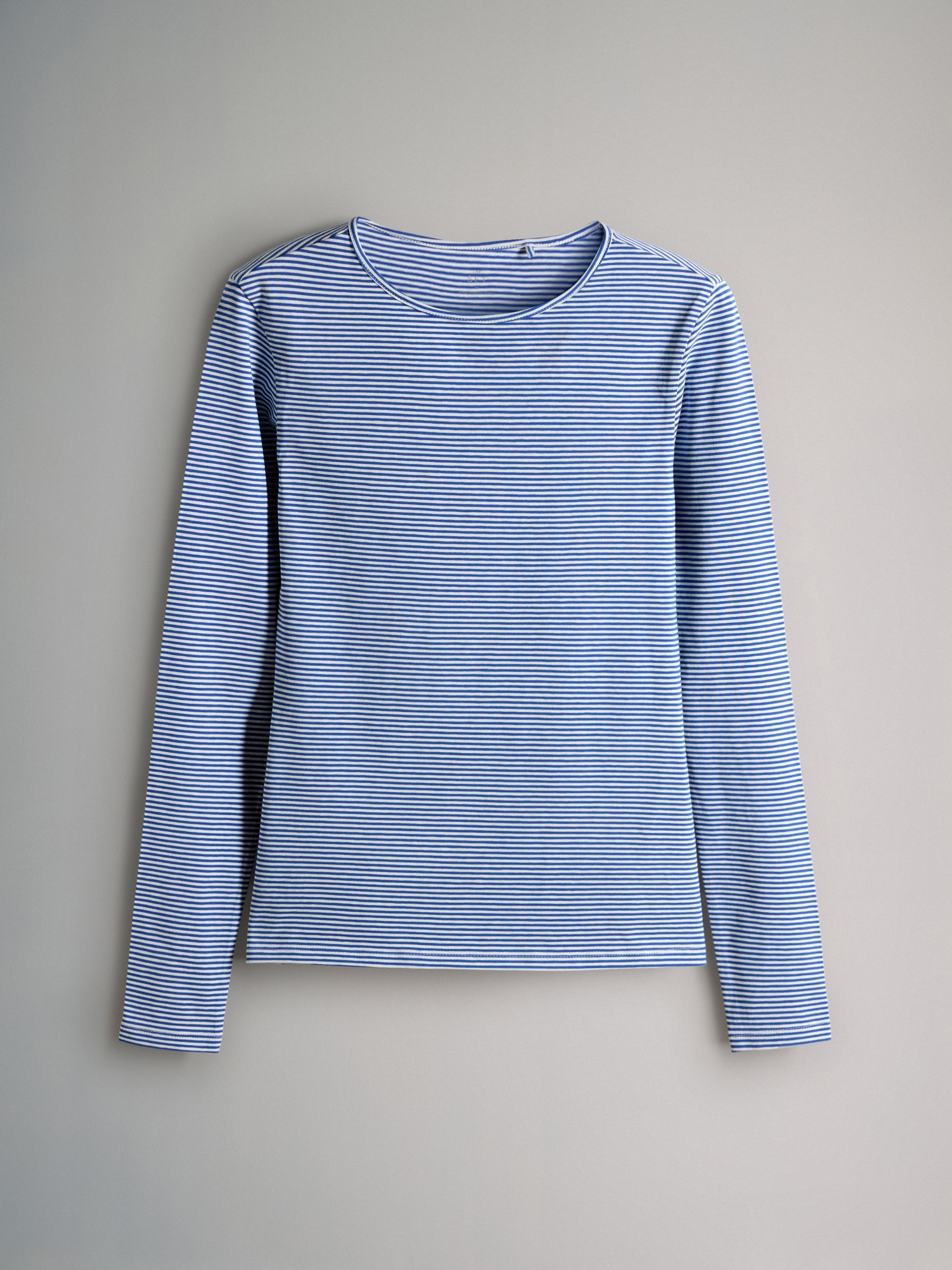 Shop Navy/Light Blue Stripe/Red/Stone Brown/White 5 Pack Long Sleeve ...