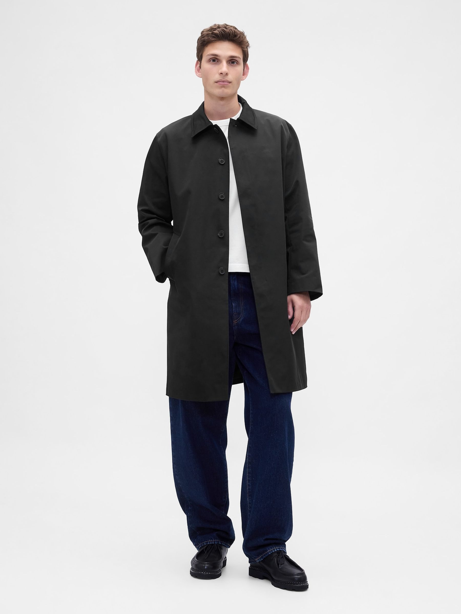 Black Water Resistant Trench Coat | Gap