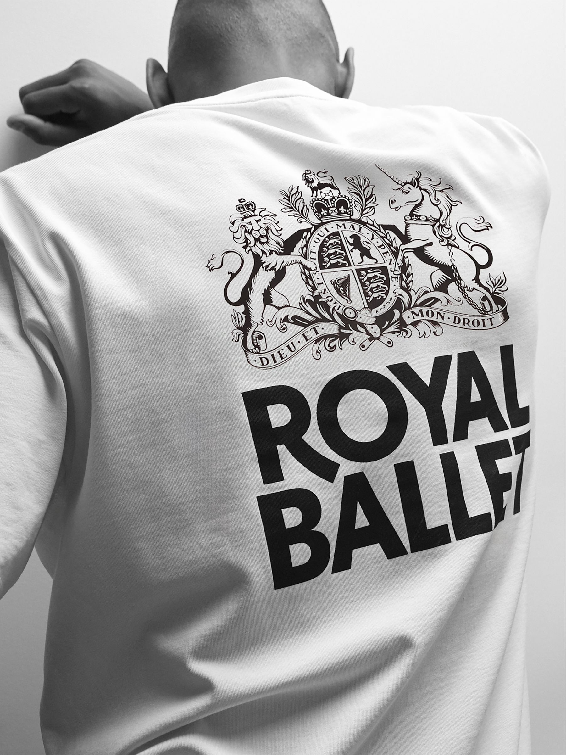 Reiss Reiss | Royal Ballet Logo Unisex Fit T-Shirt in White | REISS