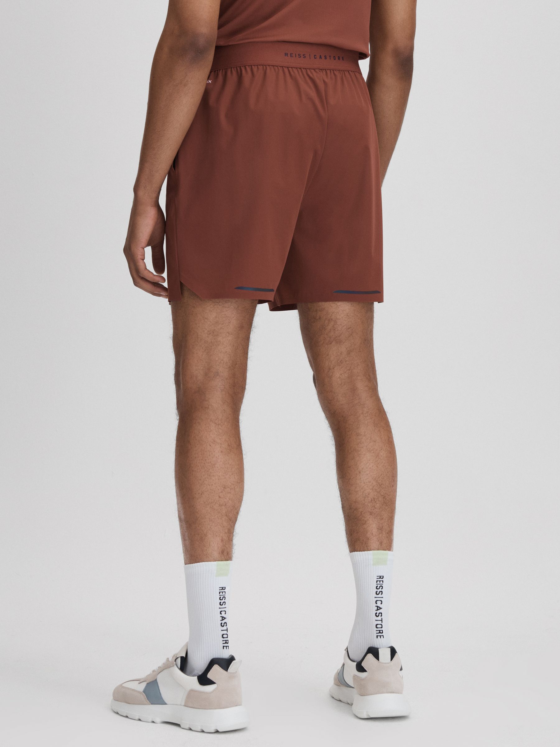 Reiss Castore Water Repellent Shorts in Rust - REISS