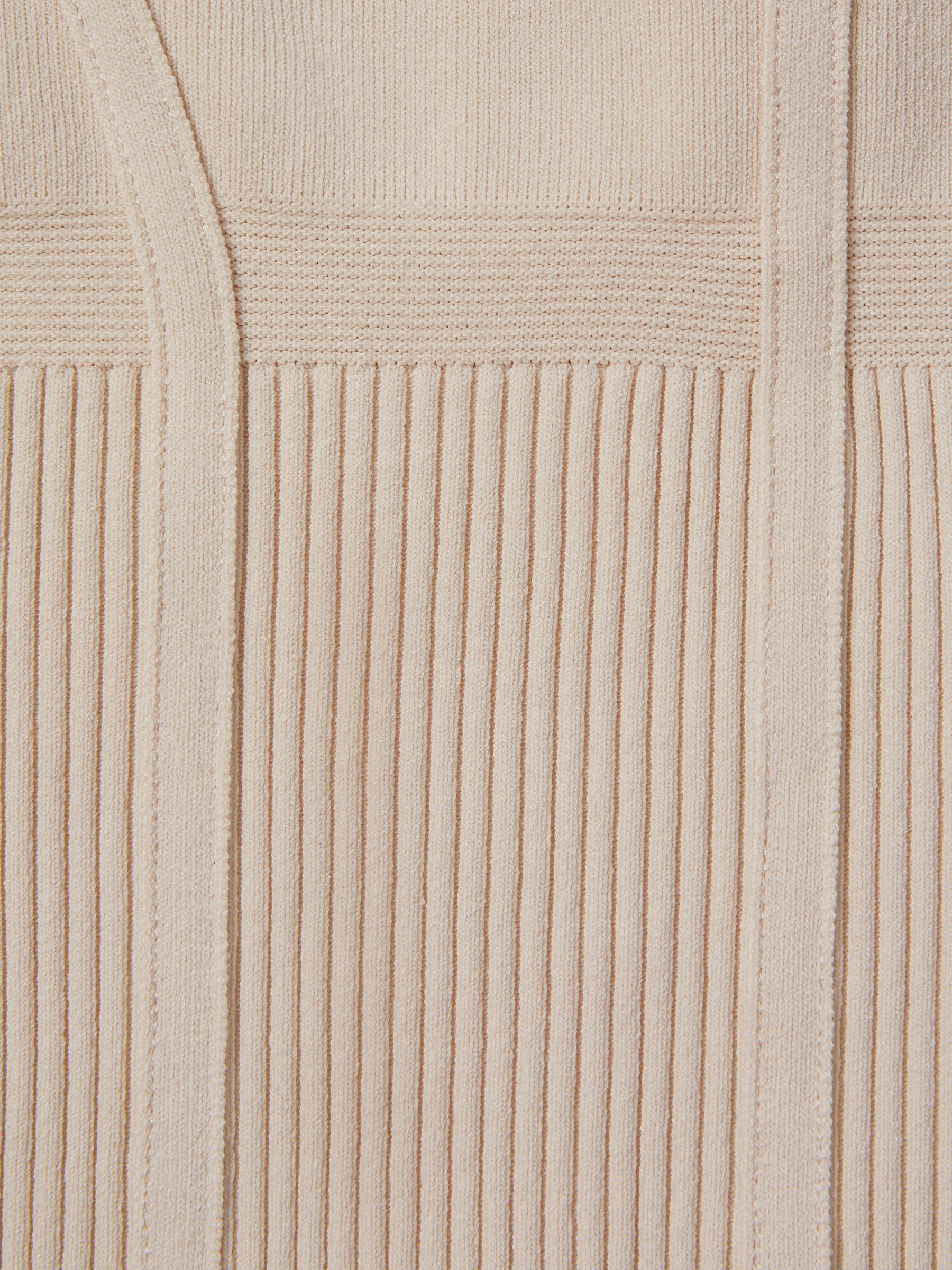 Reiss Verity Nude Ribbed Seam Detail Vest - REISS