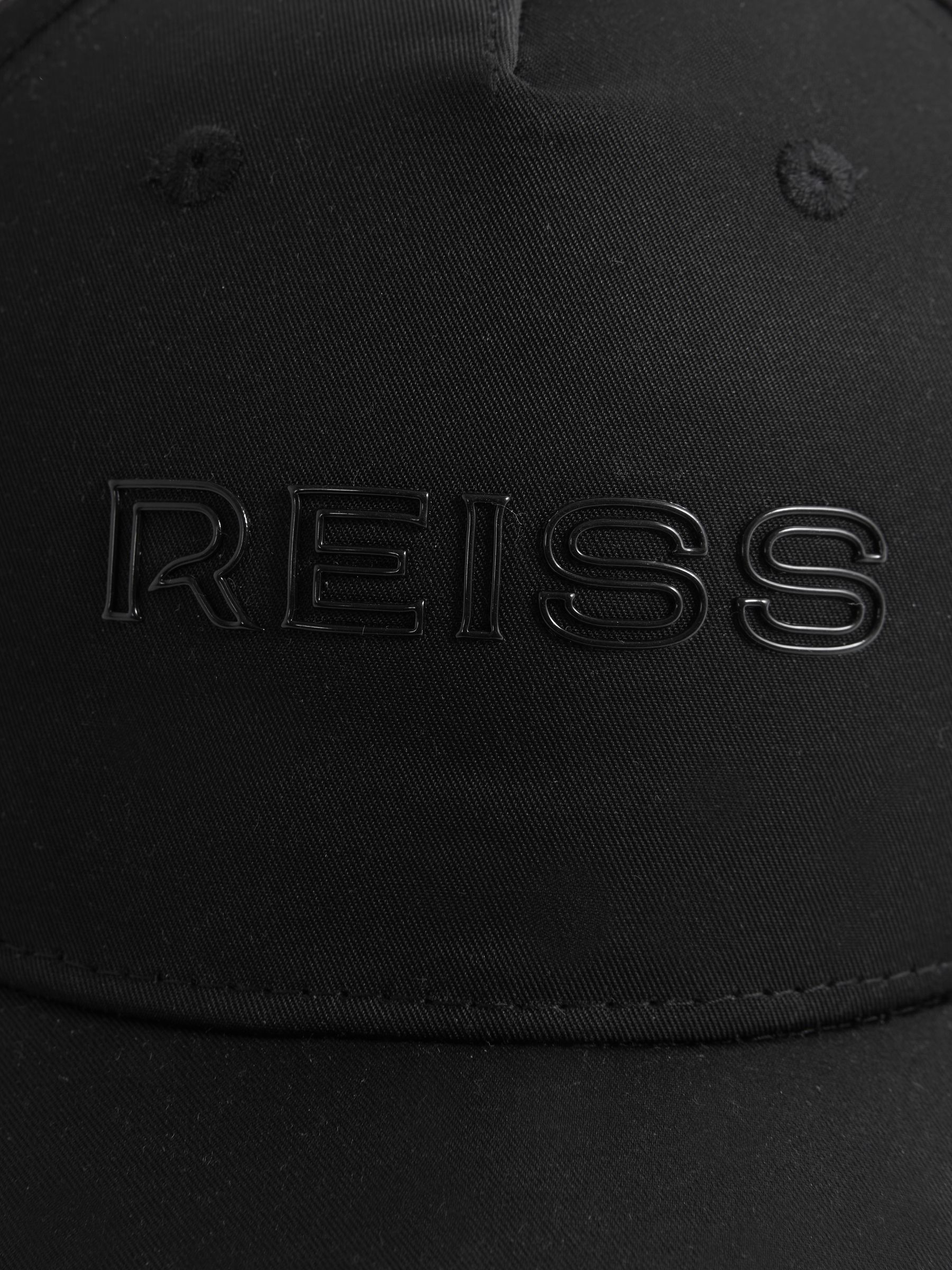 Reiss Logo Baseball Cap in Black - REISS