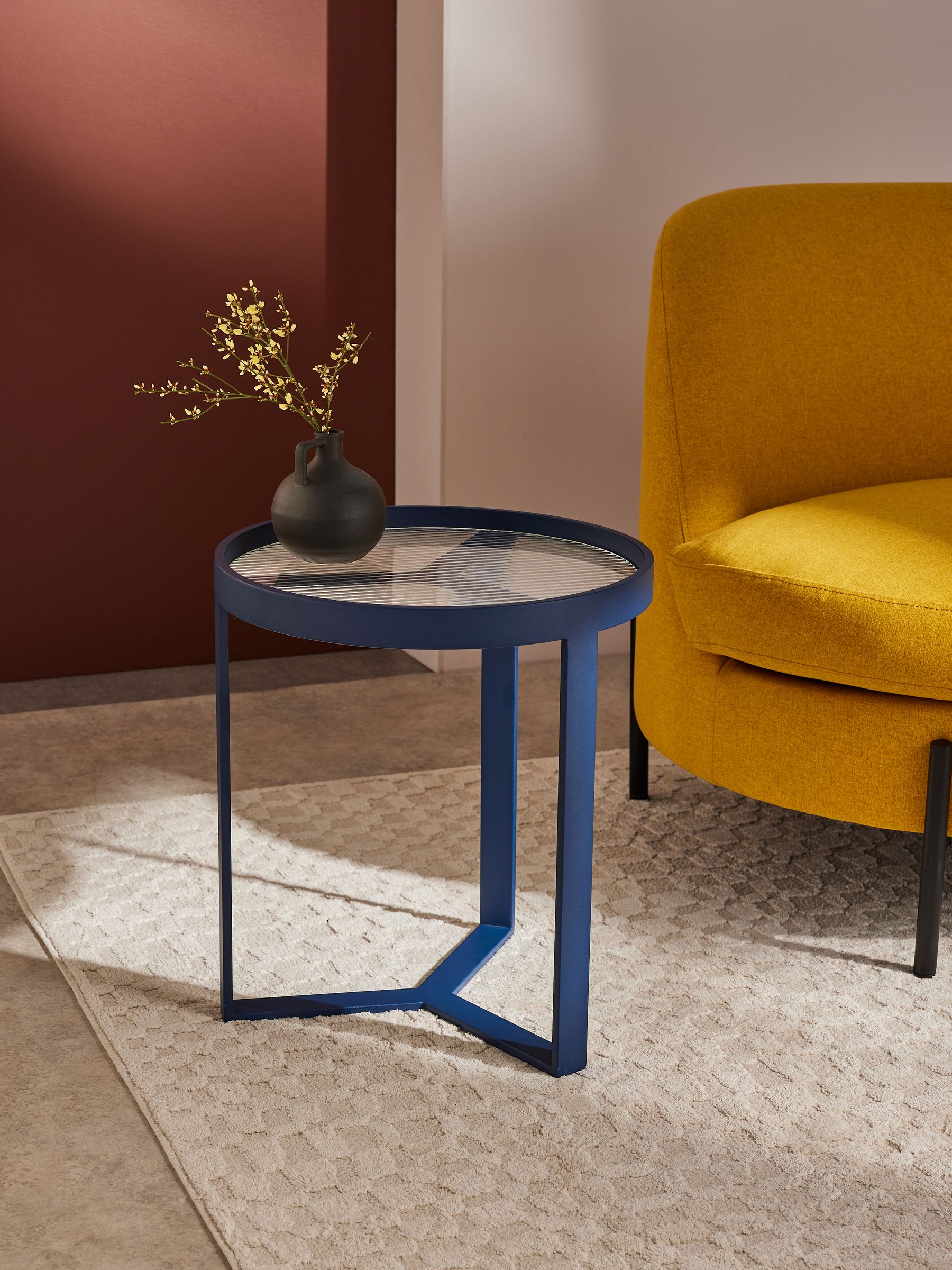 side table blue
