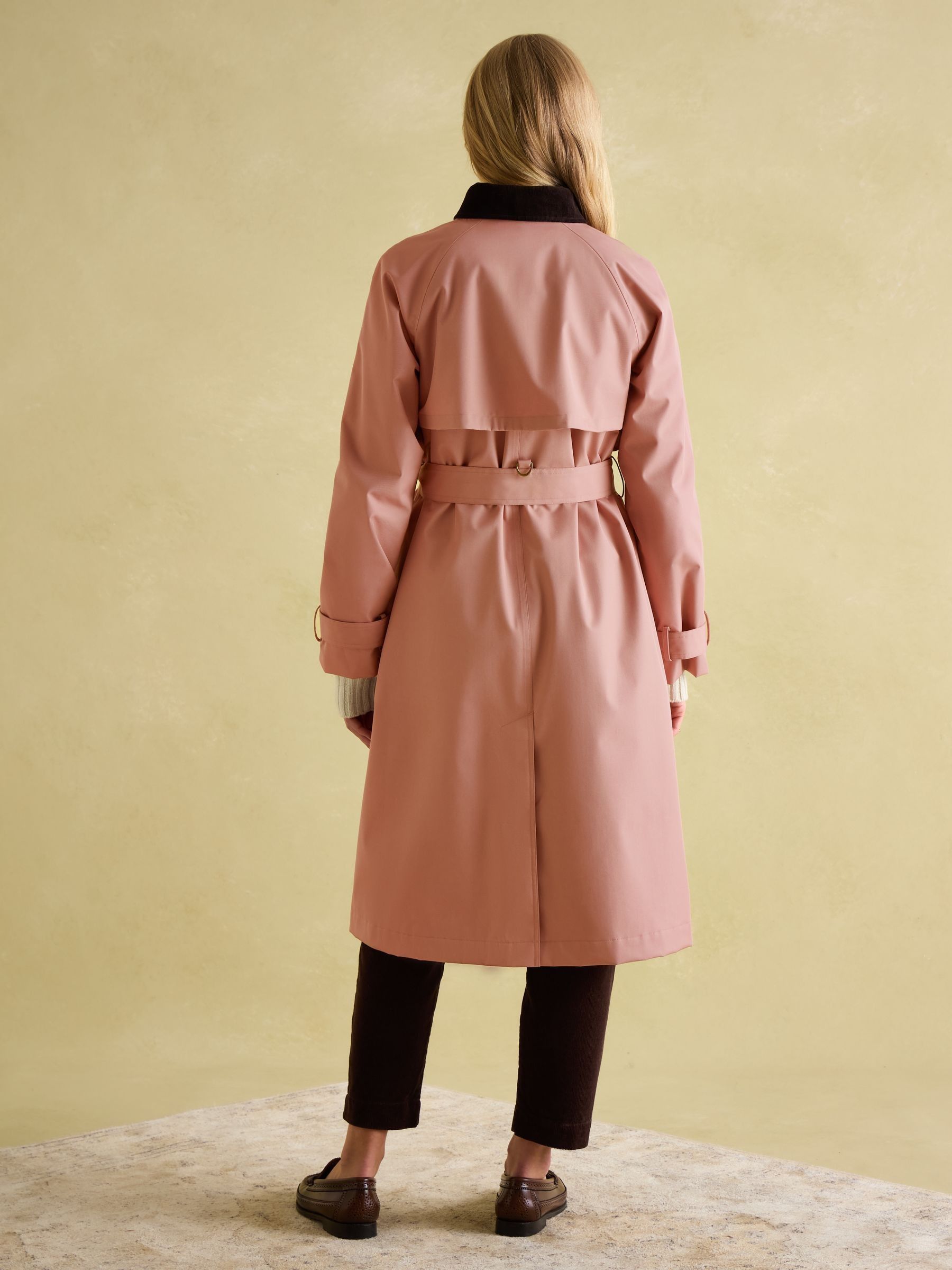 Epwell Pink Waterproof Belted Trench Coat | Joules