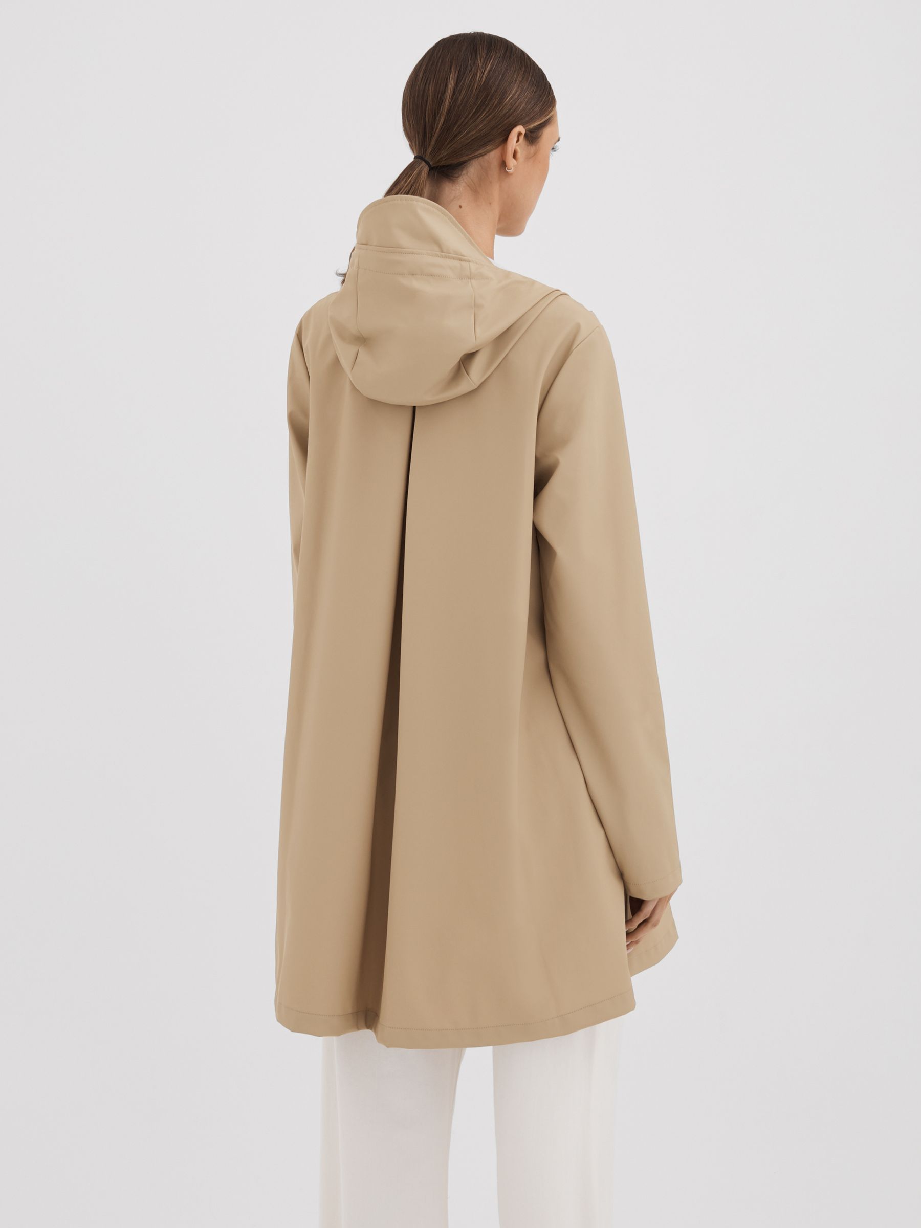 Reiss Rains A-Line Raincoat in Sand - REISS