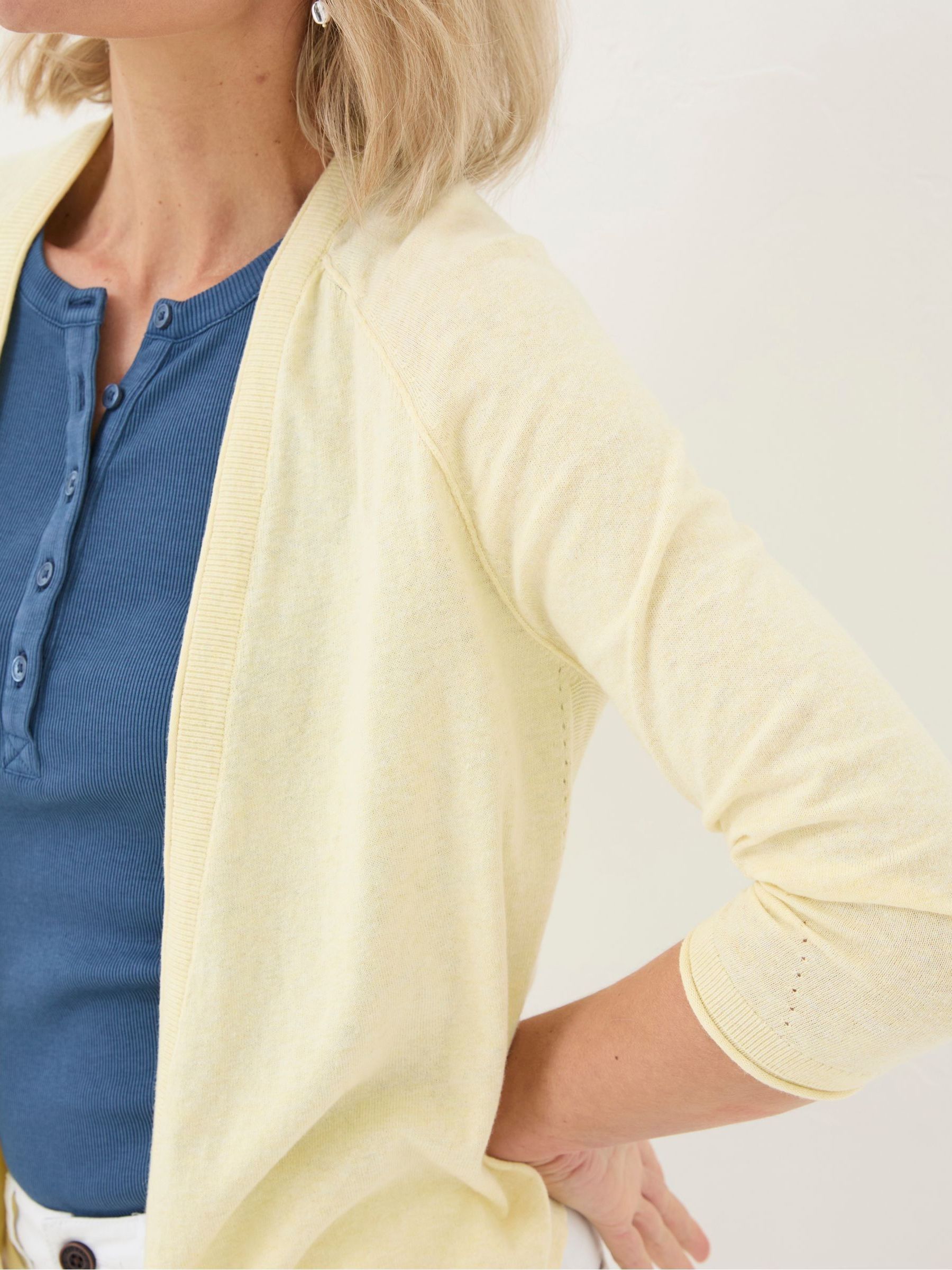 Yellow Tie Front Cardigan | FatFace