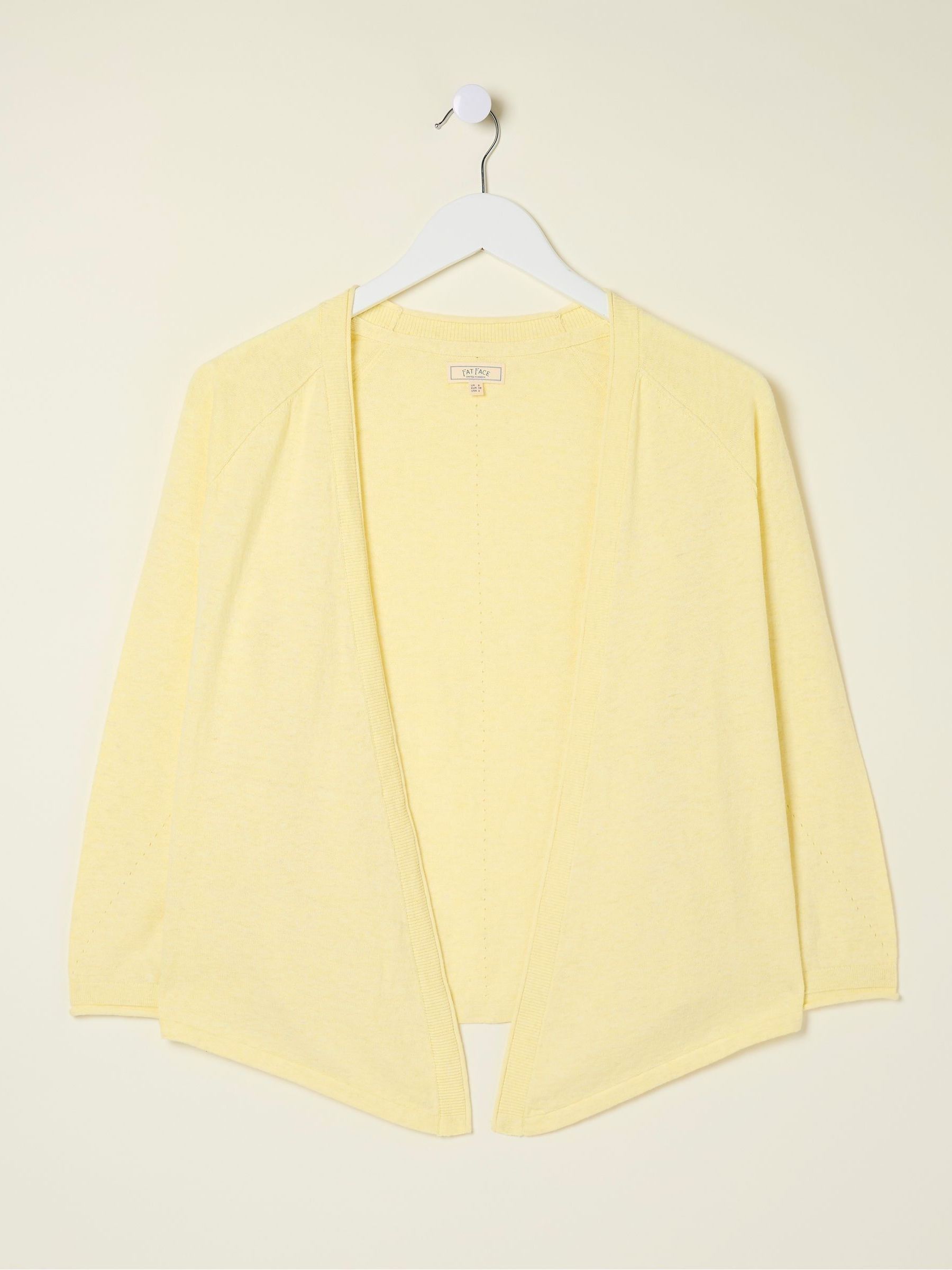 Yellow Tie Front Cardigan | FatFace
