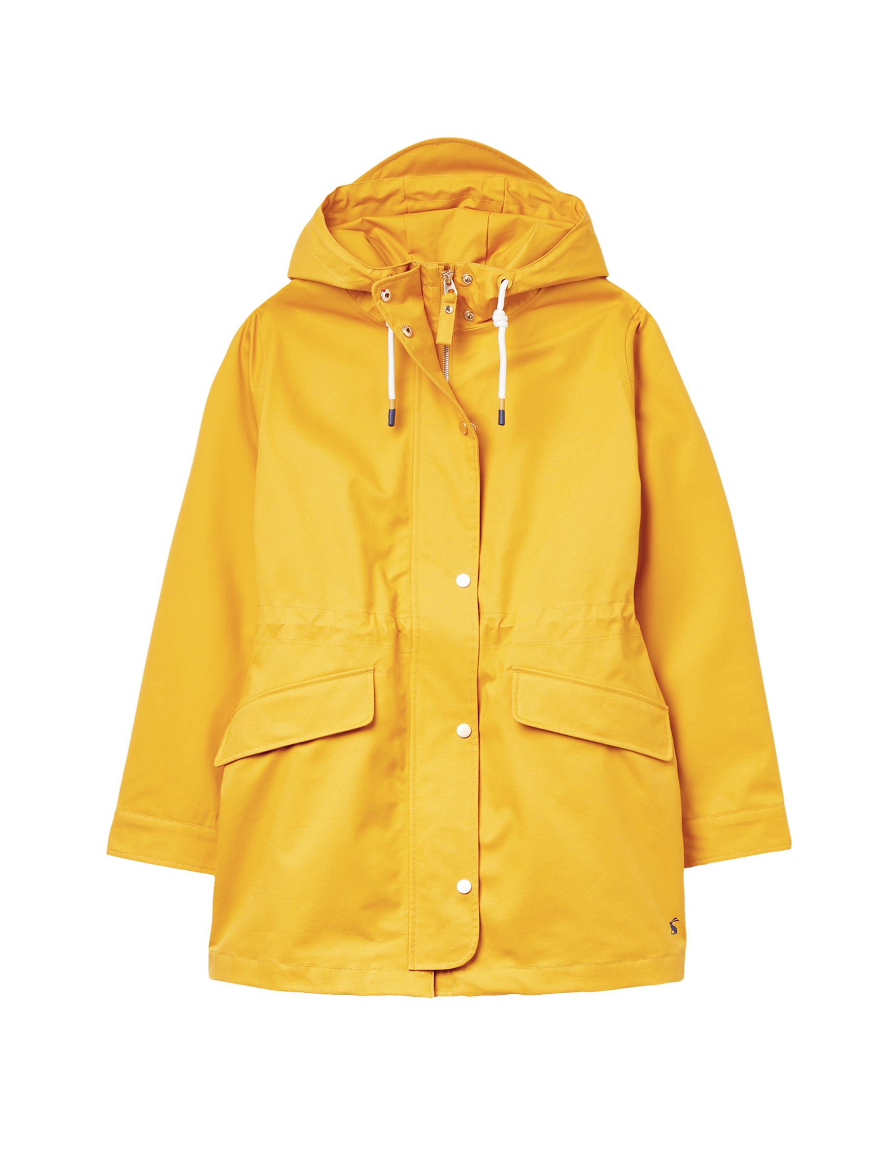 Padstow Yellow Gold Waterproof Raincoat With Hood | Joules