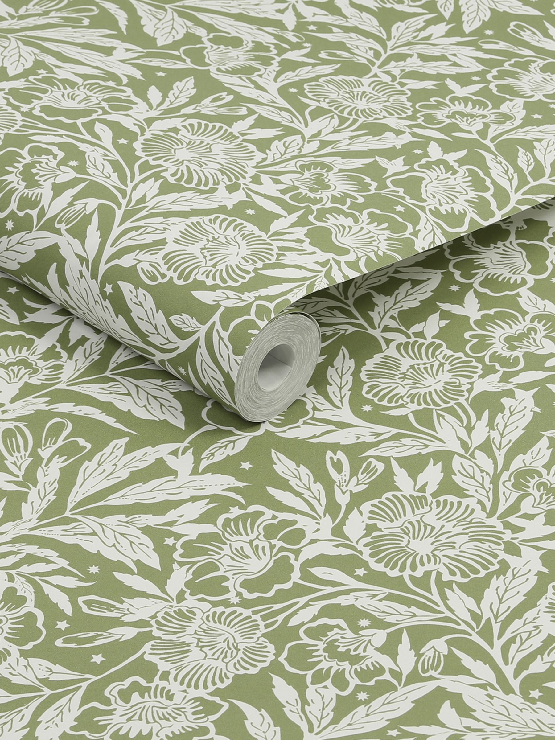 Green Twilight Ditsy 10M Wallpaper | Joules