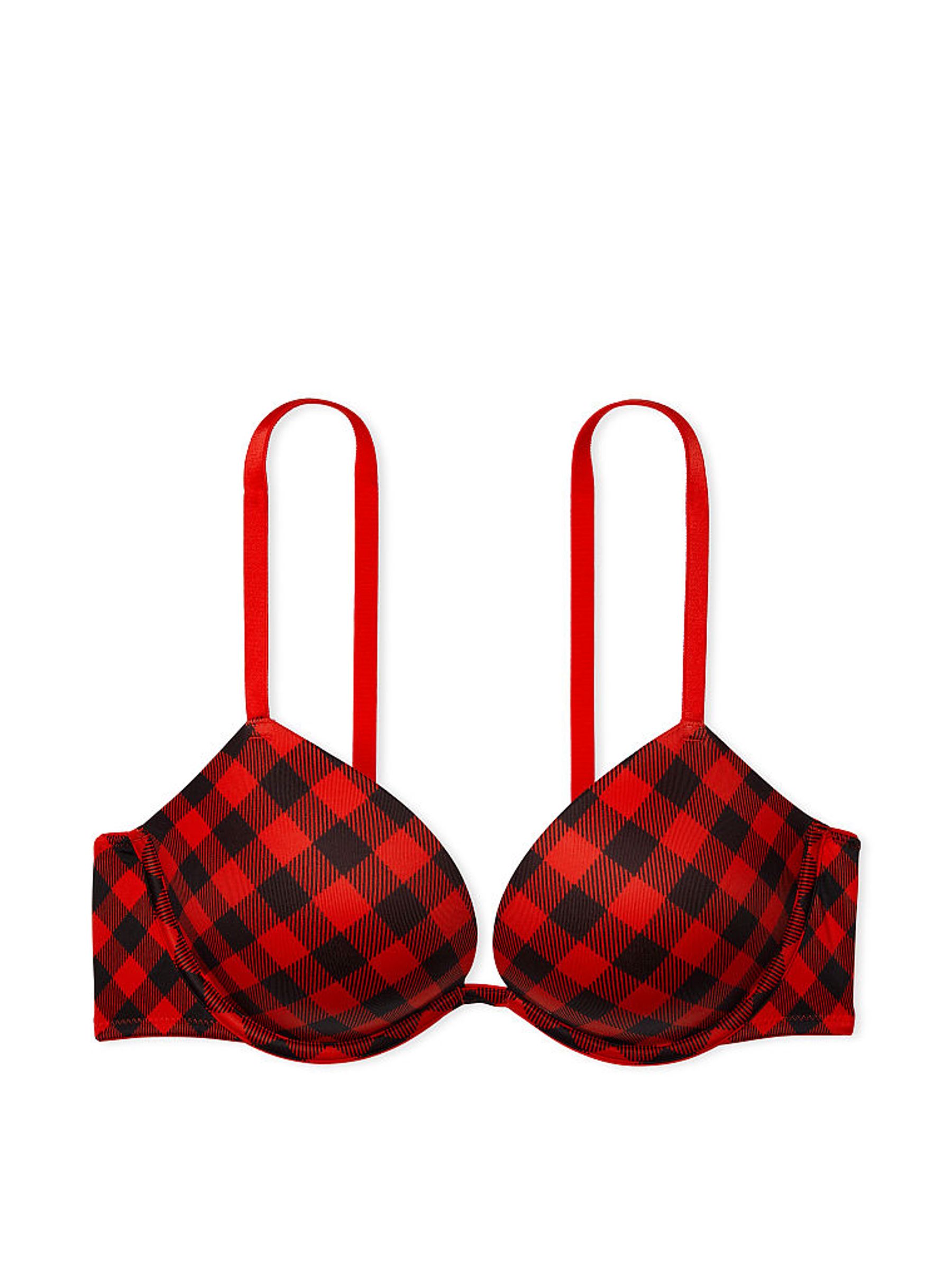 Red Pepper Tartan Super Push Up Bra | Victoria's Secret UK