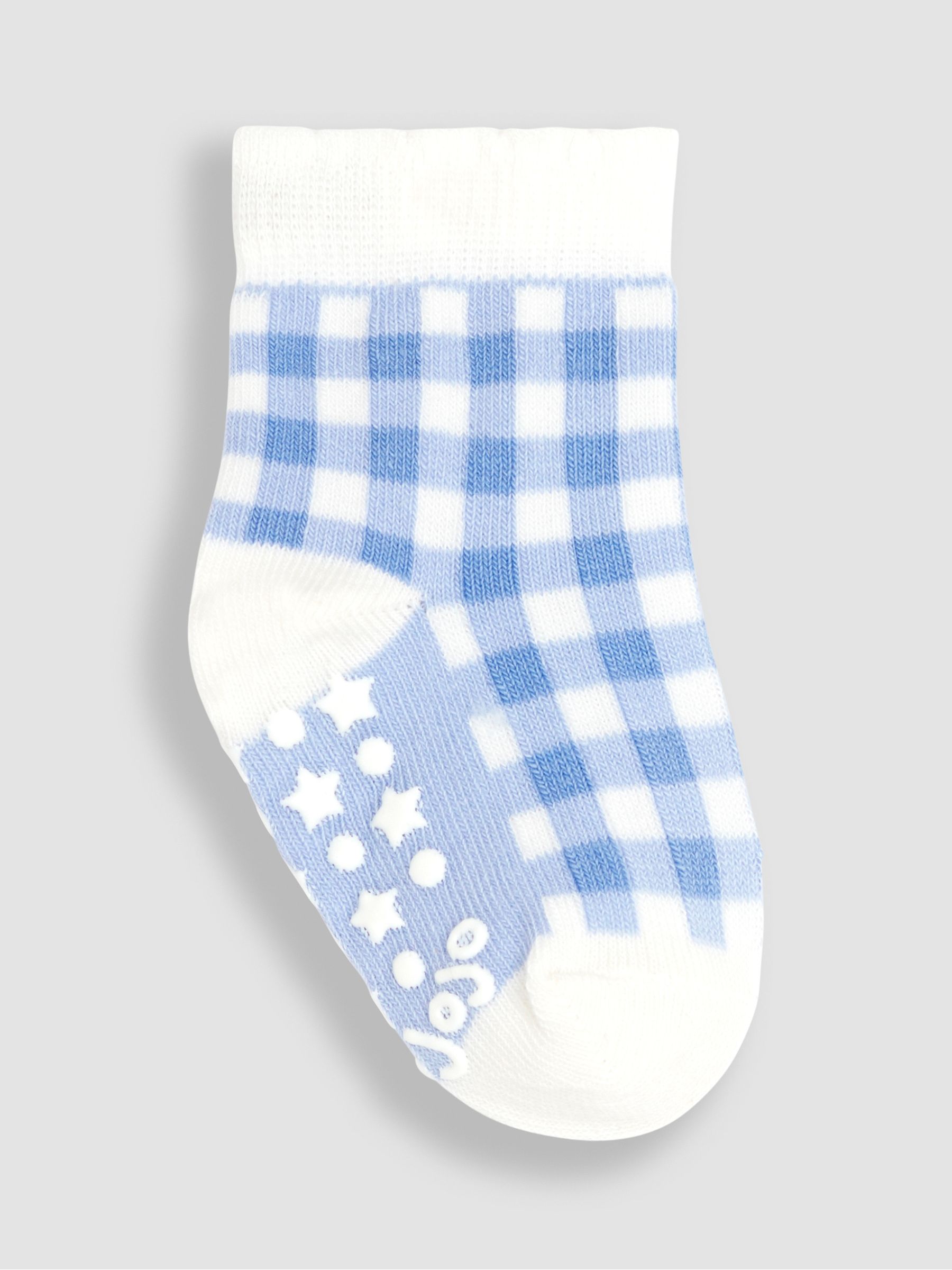 Cream 3-Pack Gingham Socks | JoJo Maman Bébé