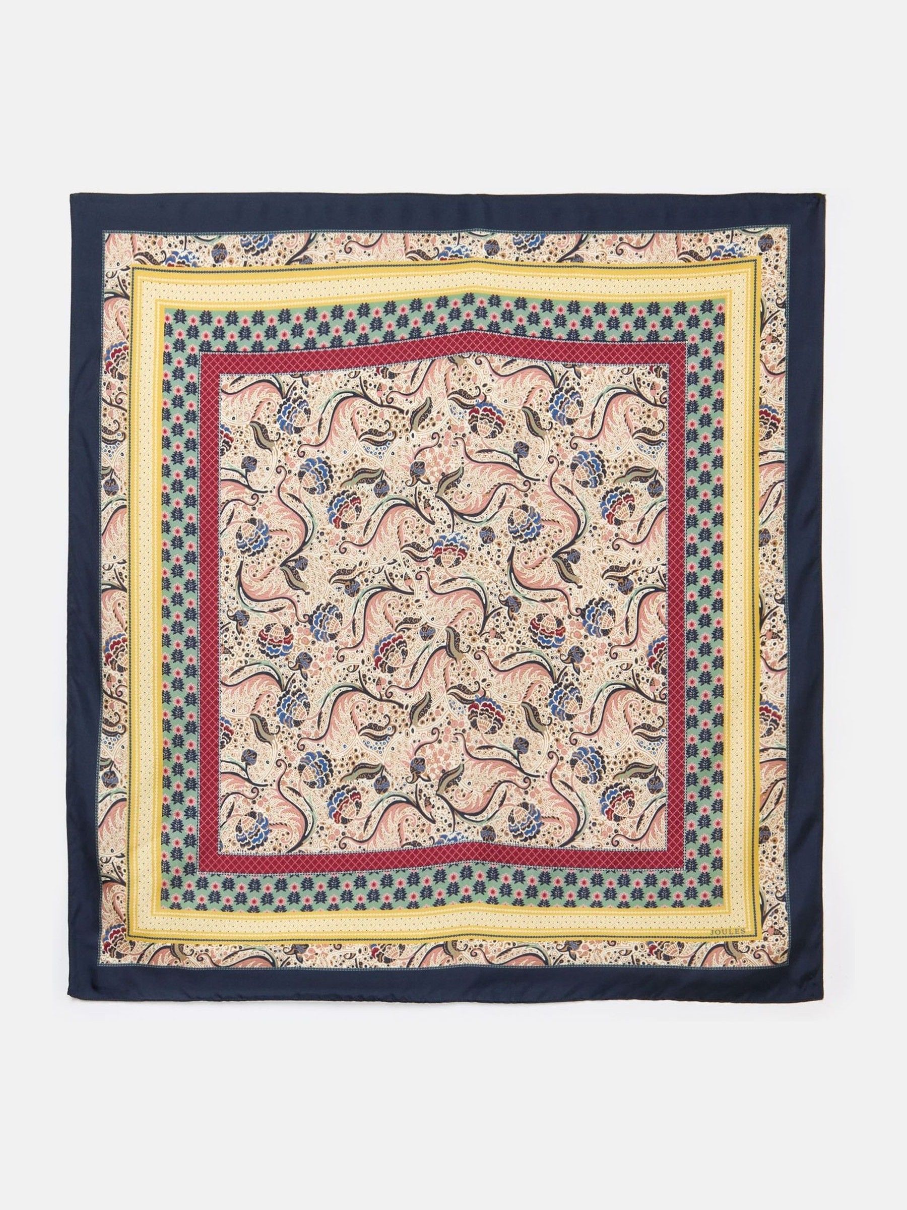 Bloomfield Multi Square Silk Scarf | Joules