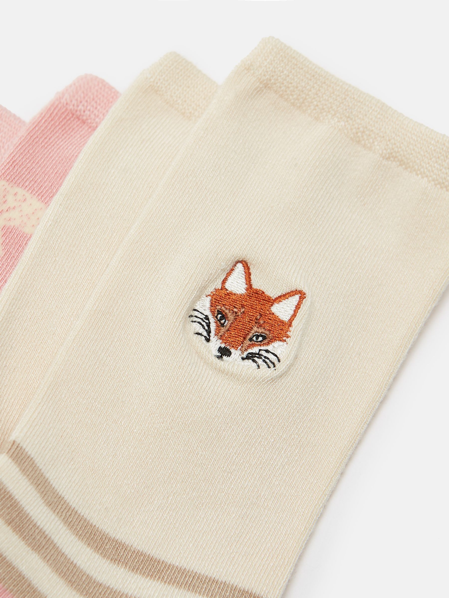 Women's Everyday Neutral/Blush 2 Pack Socks (size 4-8) | Joules