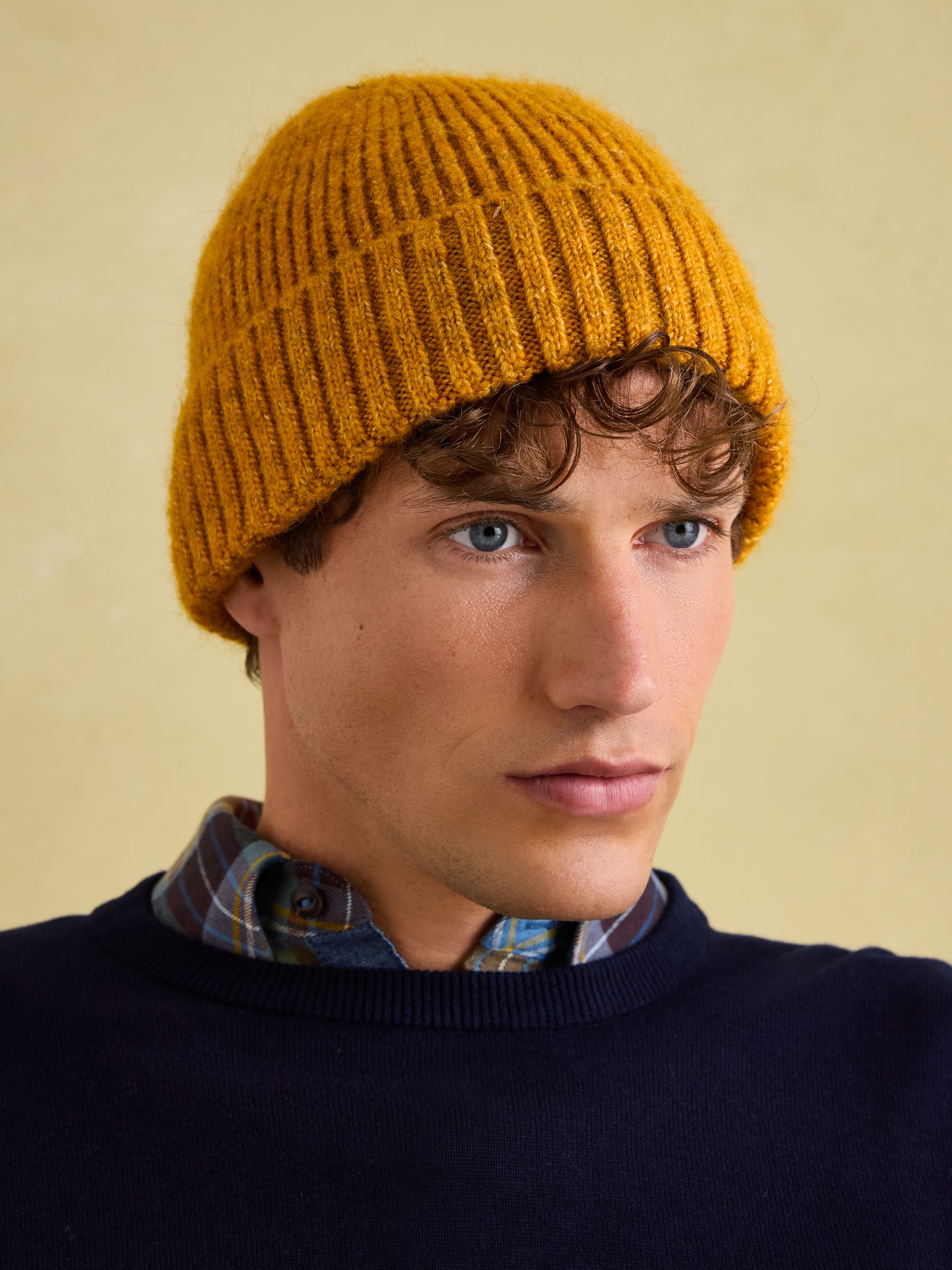 Berwick Yellow Beanie Hat | Joules