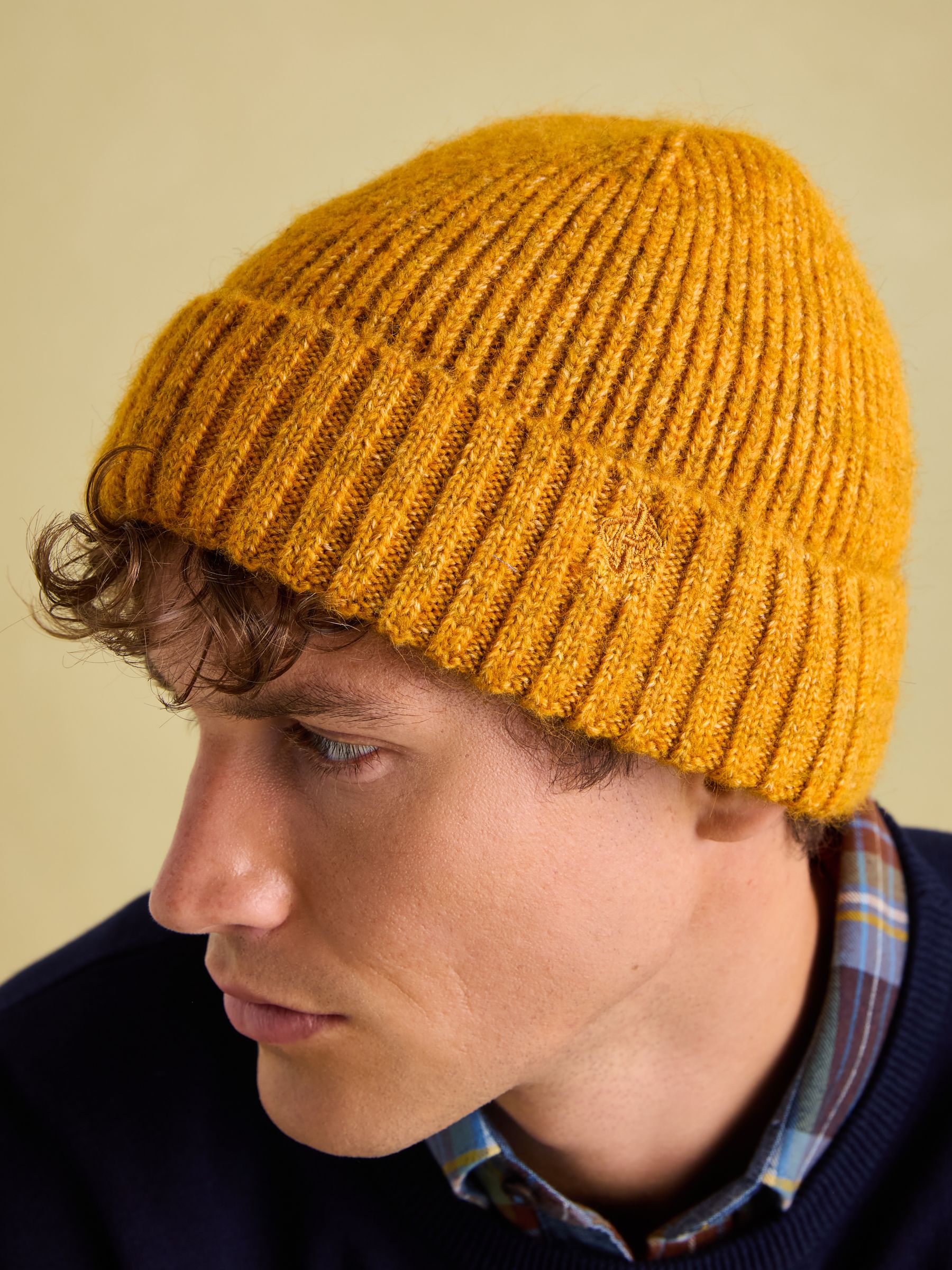 Berwick Yellow Beanie Hat | Joules