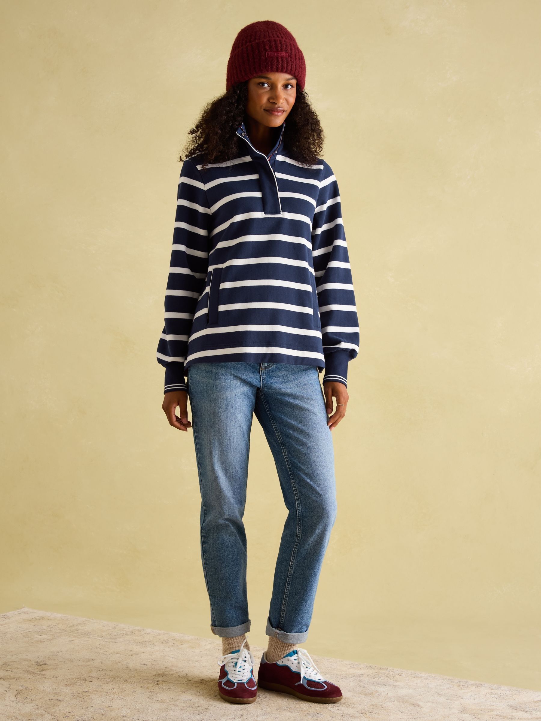 Burnham Navy Blue Heavyweight Cotton Funnel Neck Quarter Zip Burnham Navy Blue Heavyweight Cotton Funnel Neck Quarter Zip