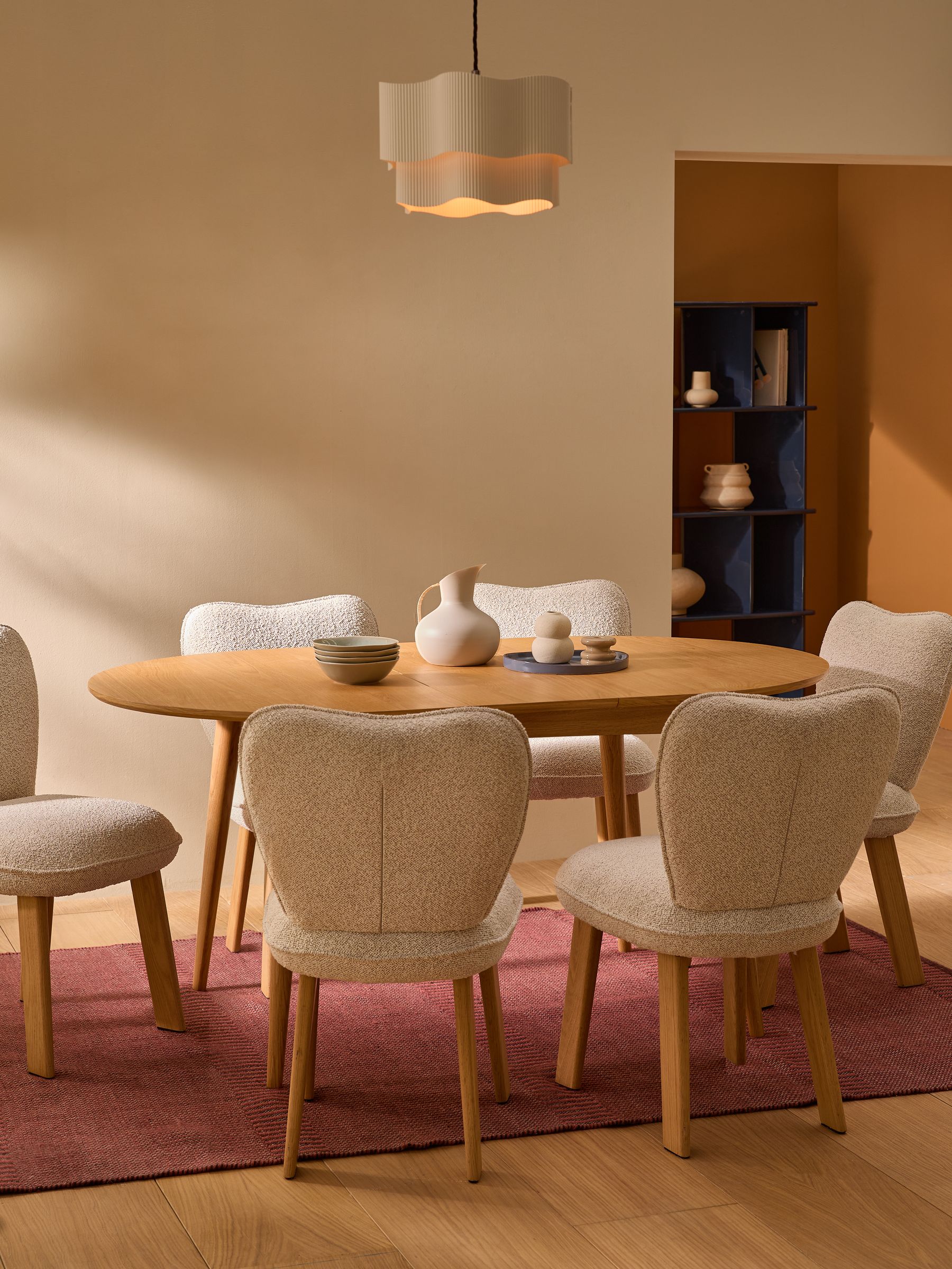 made oval dining table