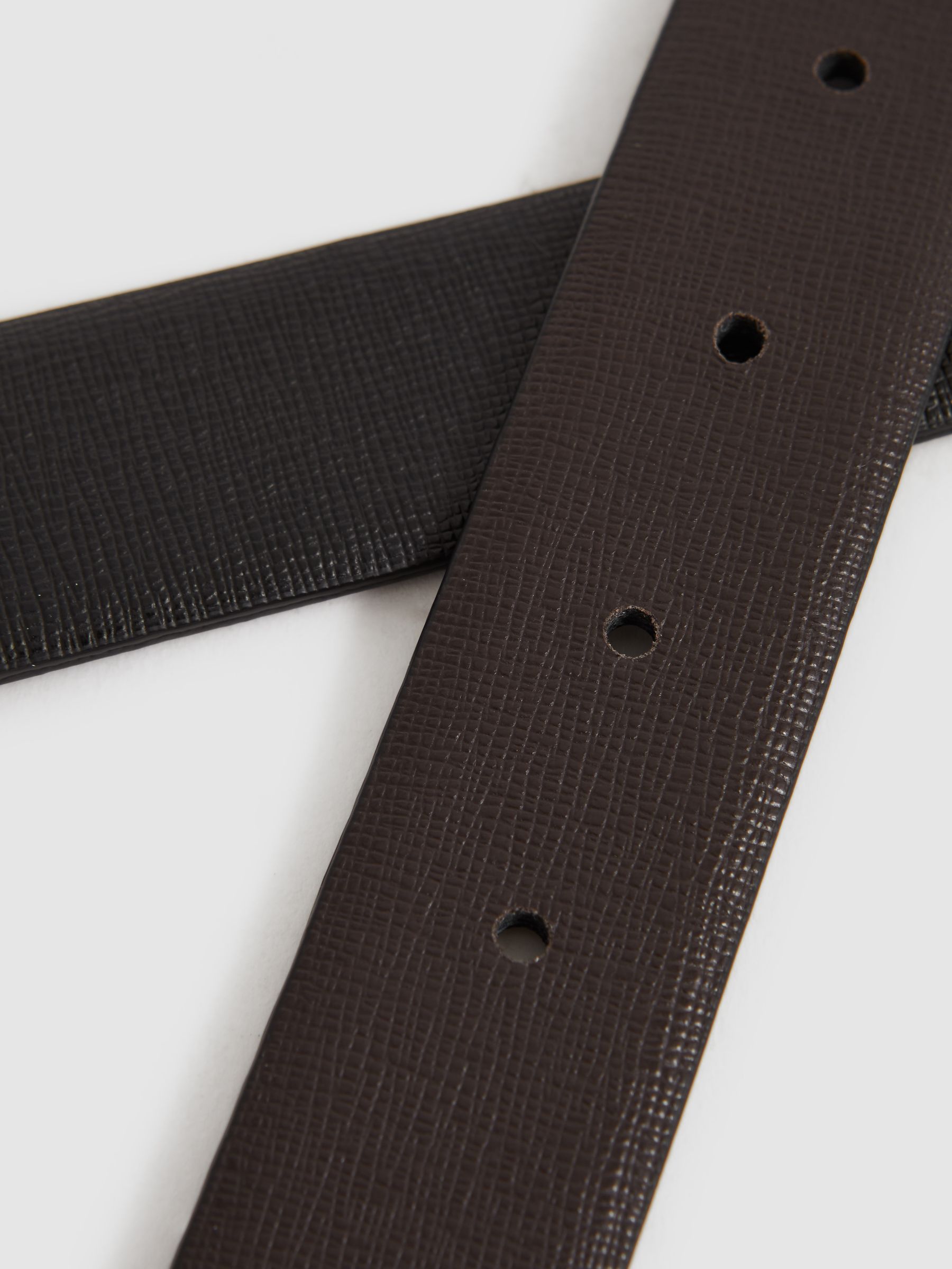Reiss Reversible Leather Belt in Black/Brown - REISS