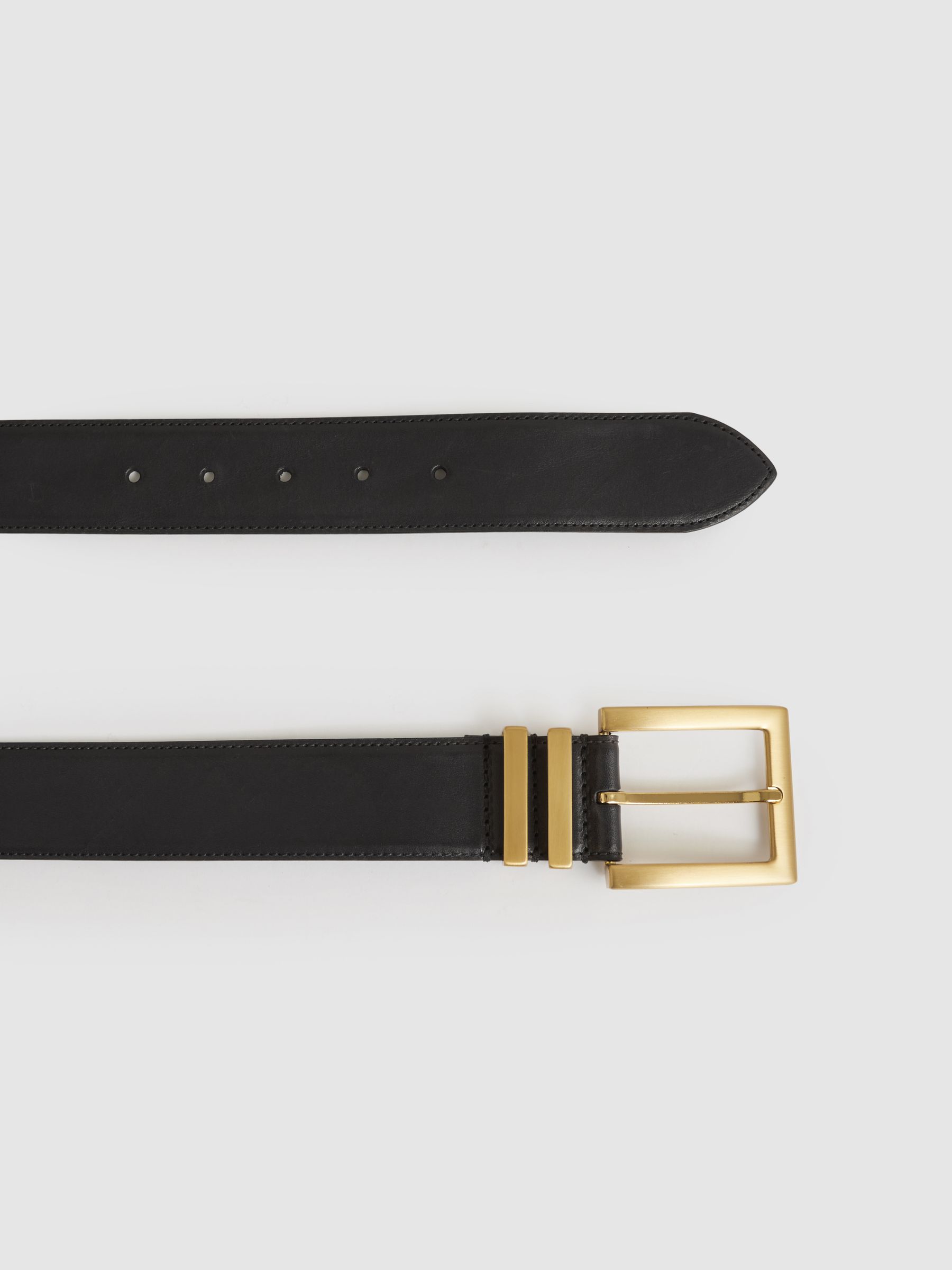 Reiss Leather Belt in Black - REISS