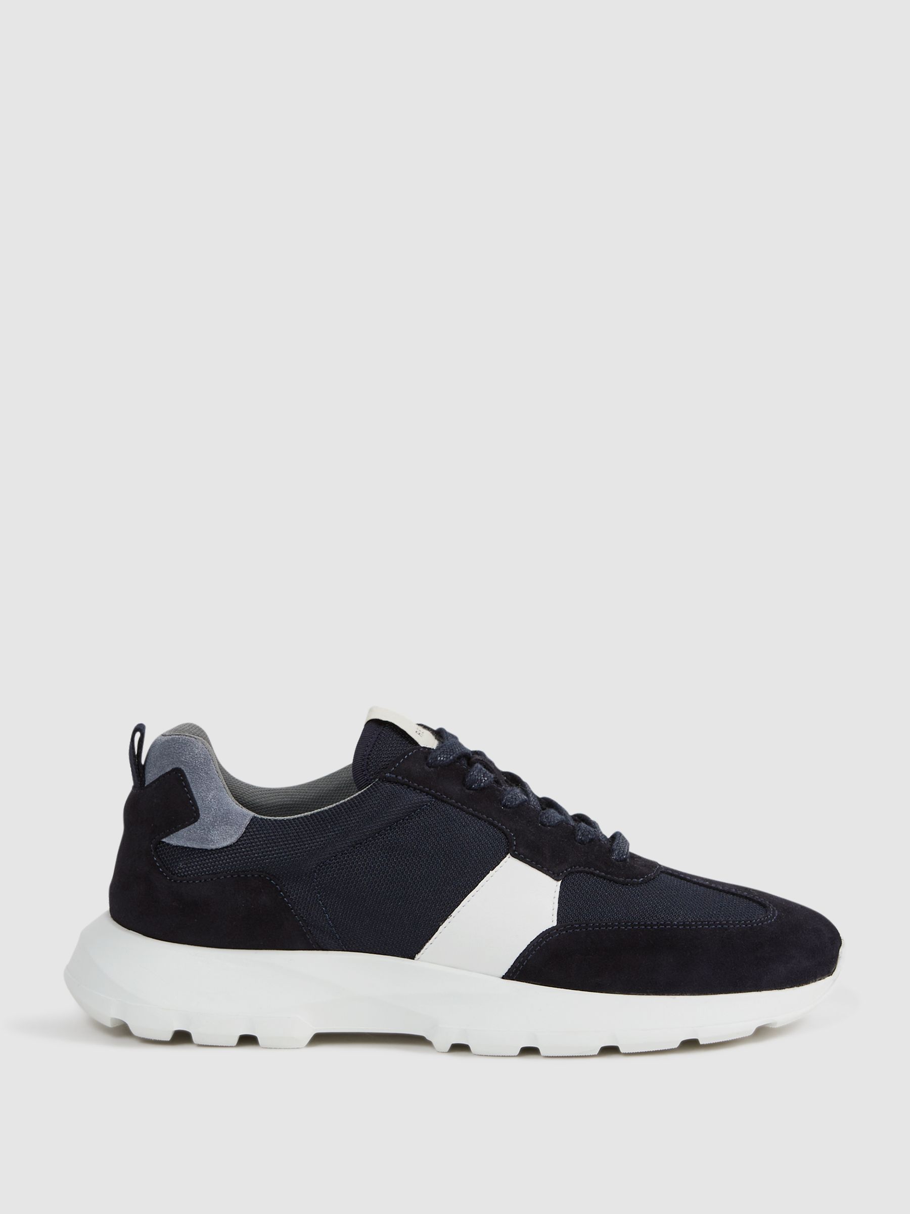Reiss Lite Running Trainers in Navy | REISS