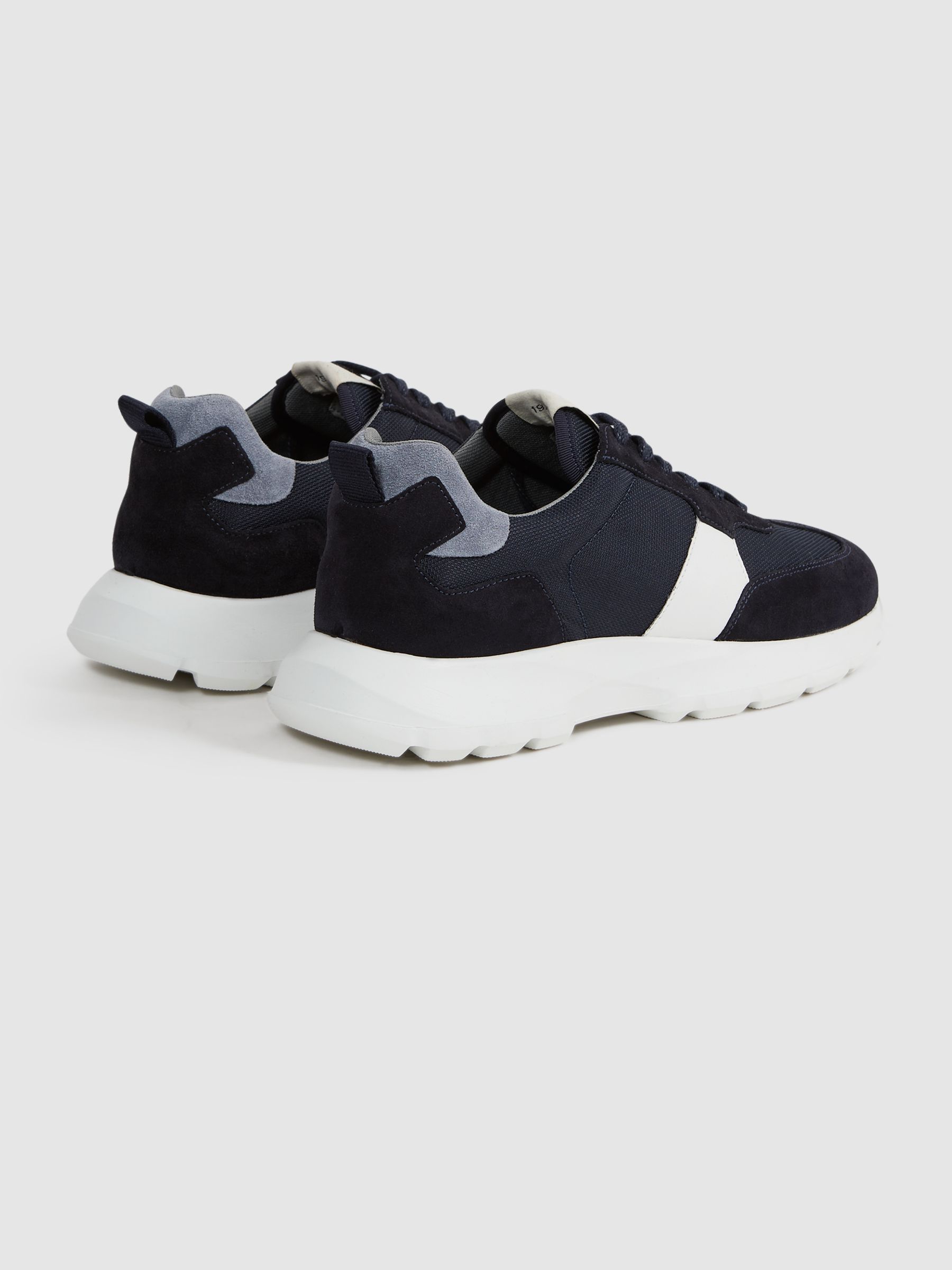 Reiss Lite Running Trainers in Navy | REISS