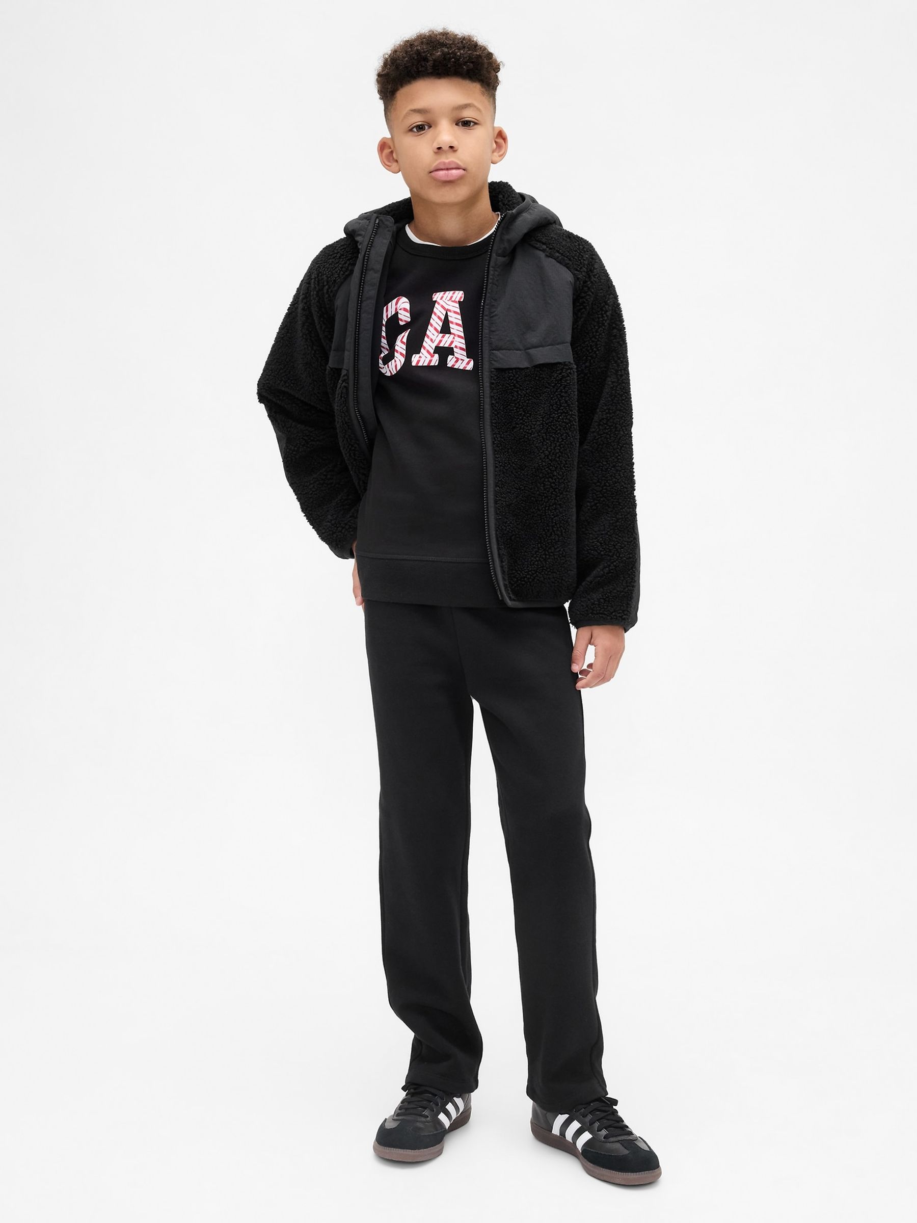 Black Crew neck Graphic Sweatshirt | Gap