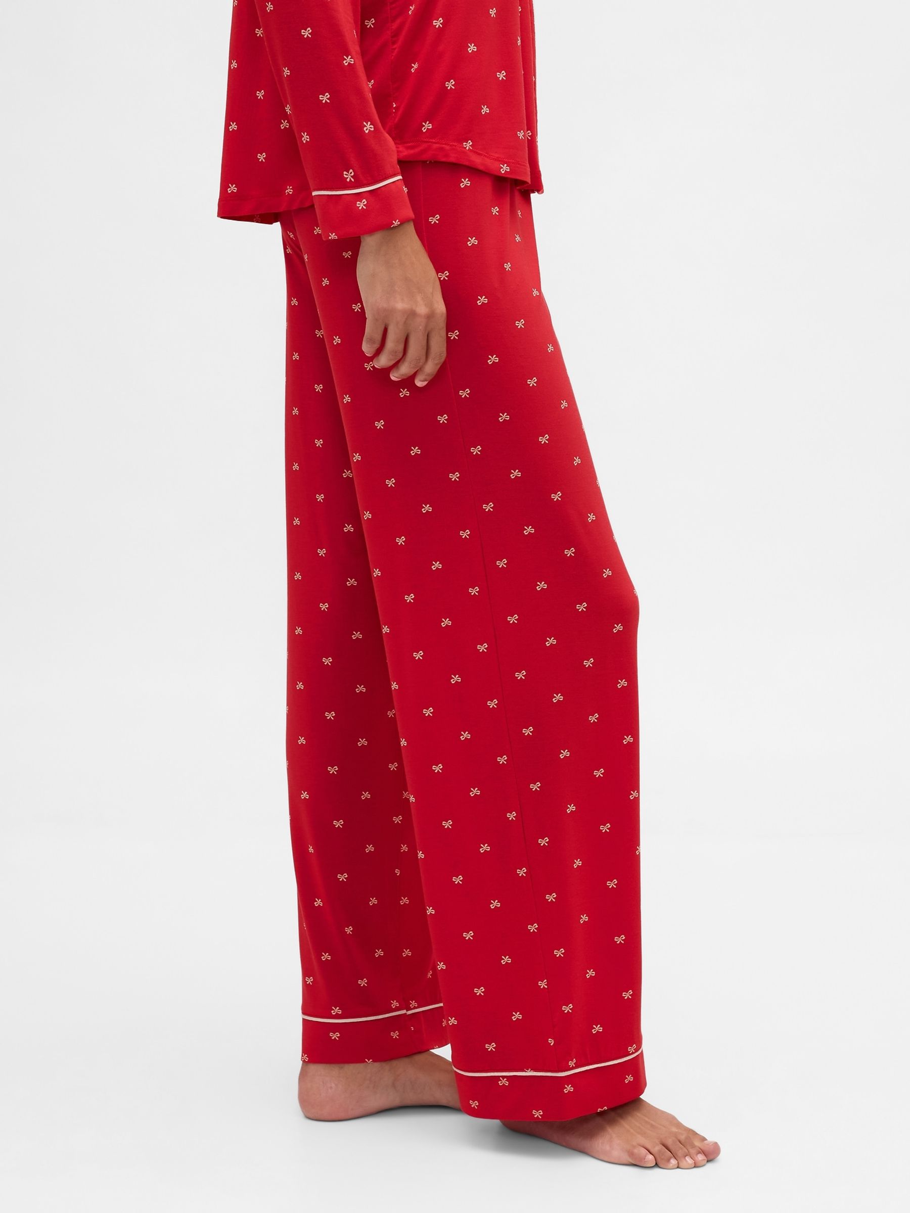Red Bow Print Modal Pyjama Bottoms | Gap