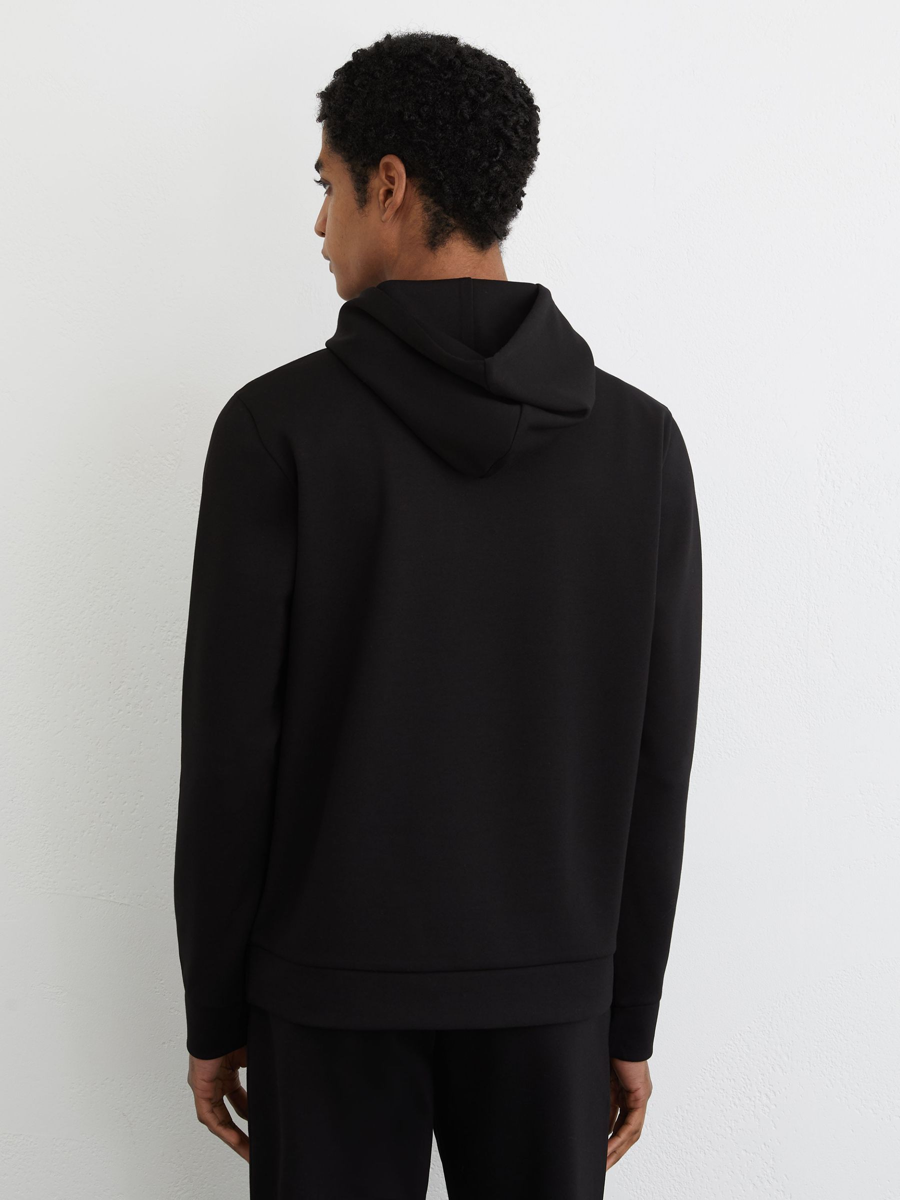 Reiss McLaren Racing Interlock Speedmark Hoodie in Black | REISS