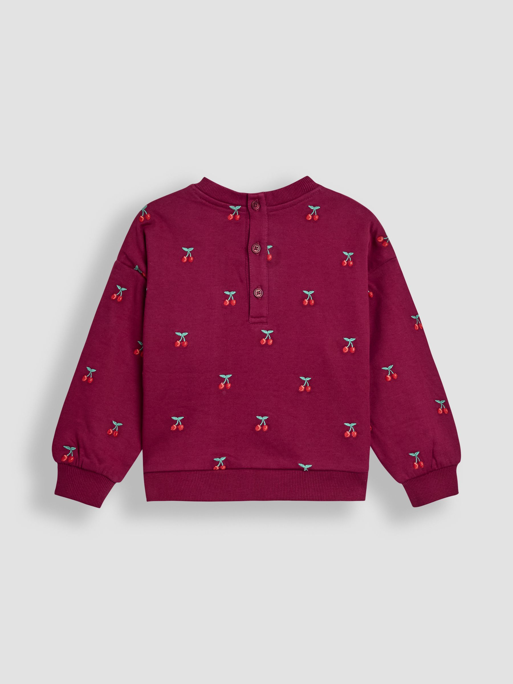 Berry Red Cherry Embroidered Sweatshirt & Skirt Set | JoJo Maman Bébé