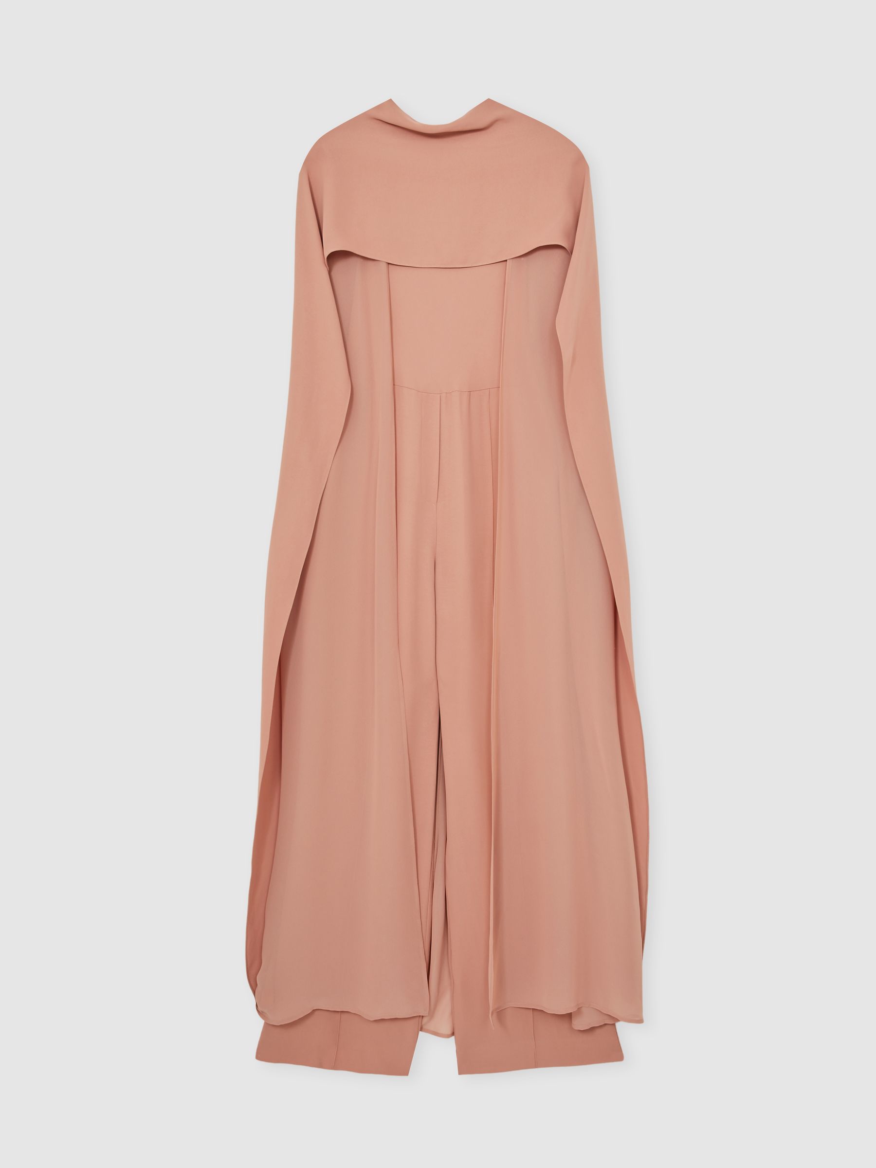 Reiss Wide-Leg Cape Jumpsuit in Pink - REISS