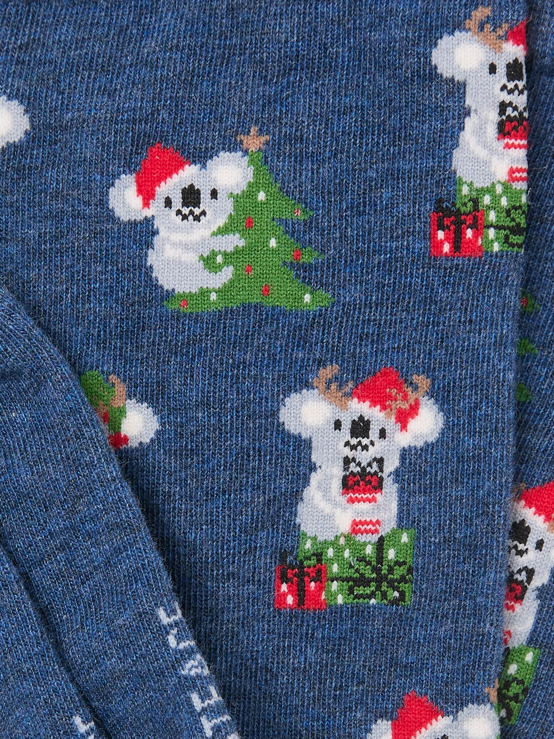 Navy Christmas Koala Socks | FatFace USA
