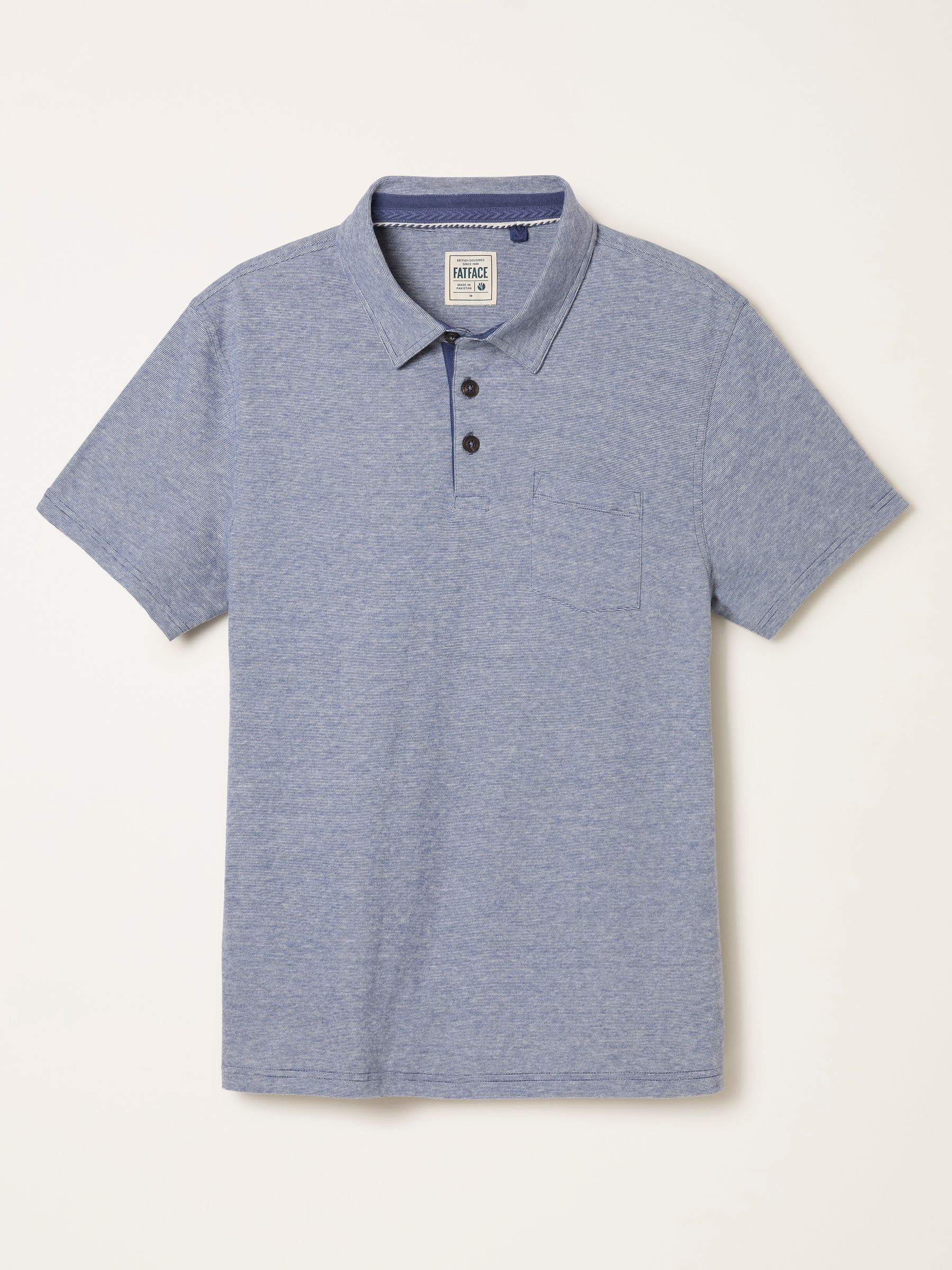 French Navy Elm Stripe Polo | FatFace