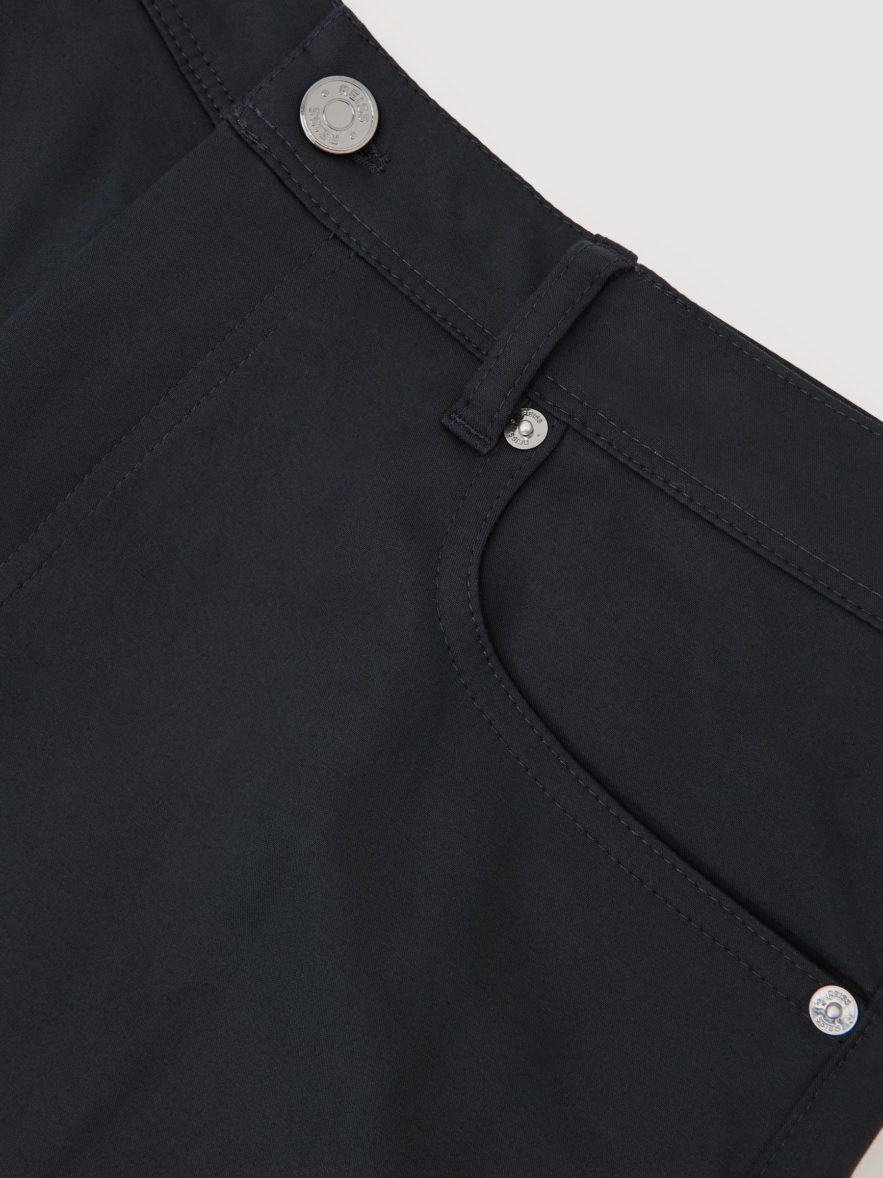 Reiss Slim-Fit Five-Pocket Trousers in Navy | REISS