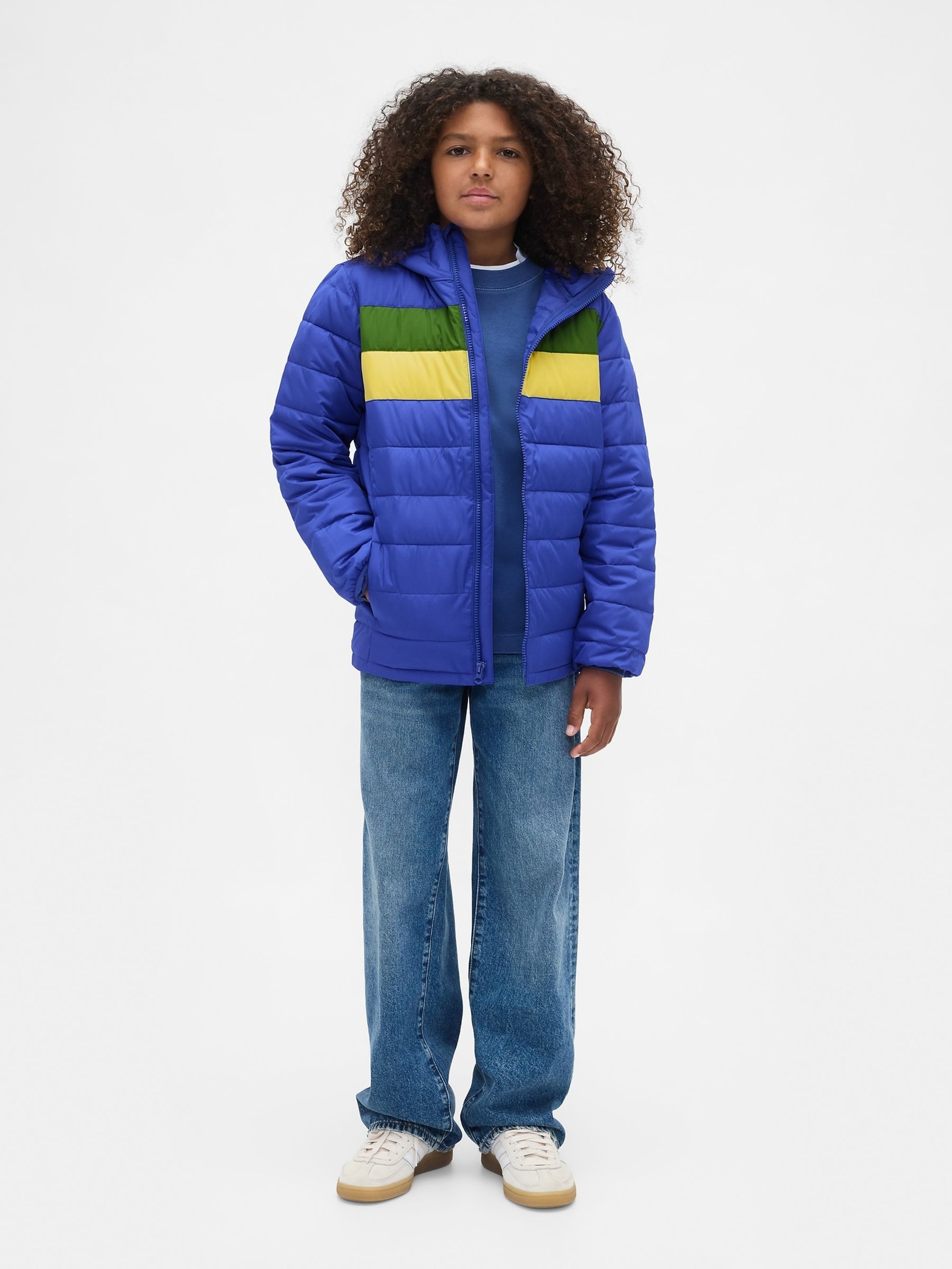 ColdControl Blue Shower Resistant Puffer Jacket | Gap