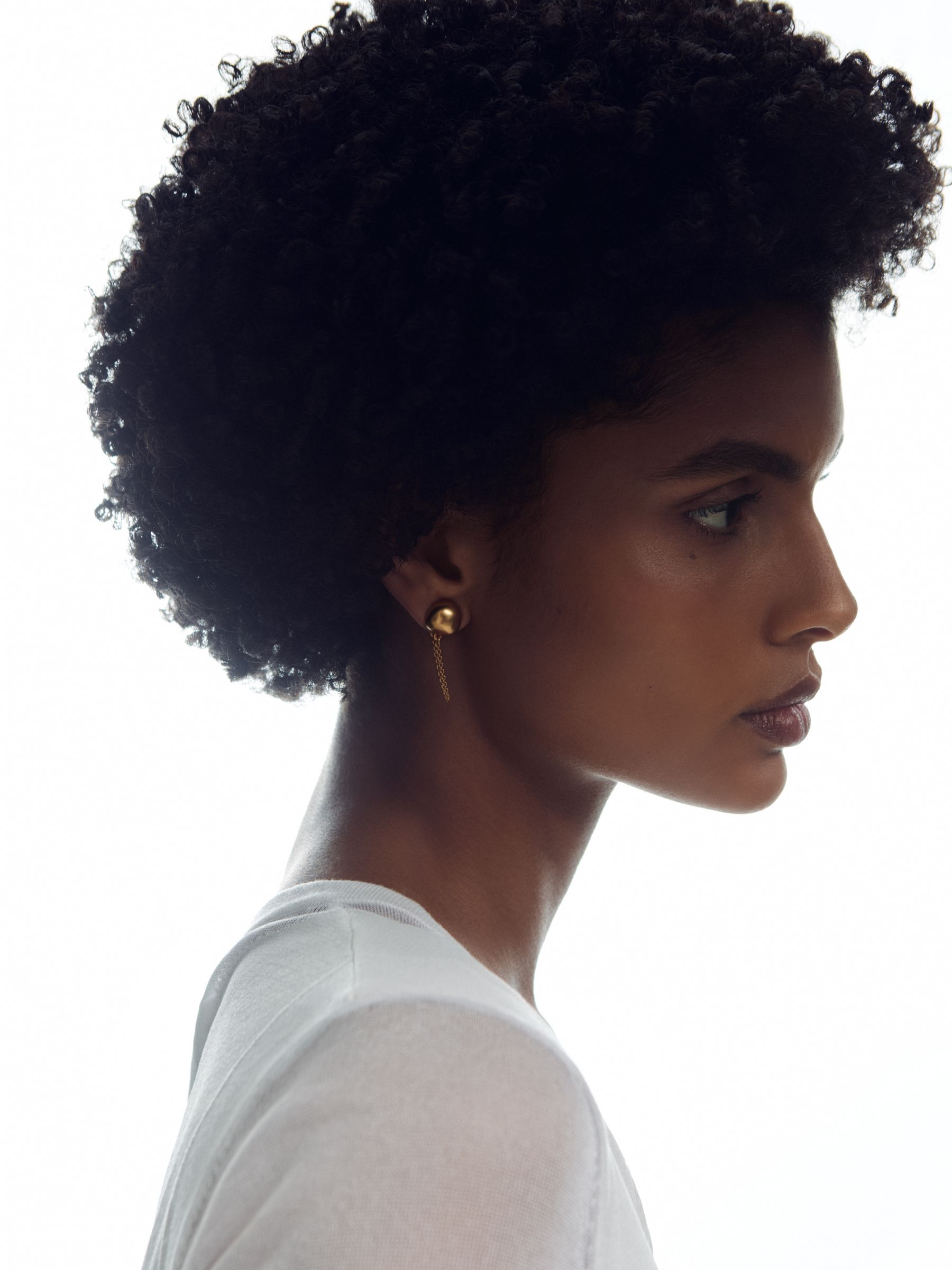 Reiss Dome Double-Stud Earrings in Gold Tone | REISS