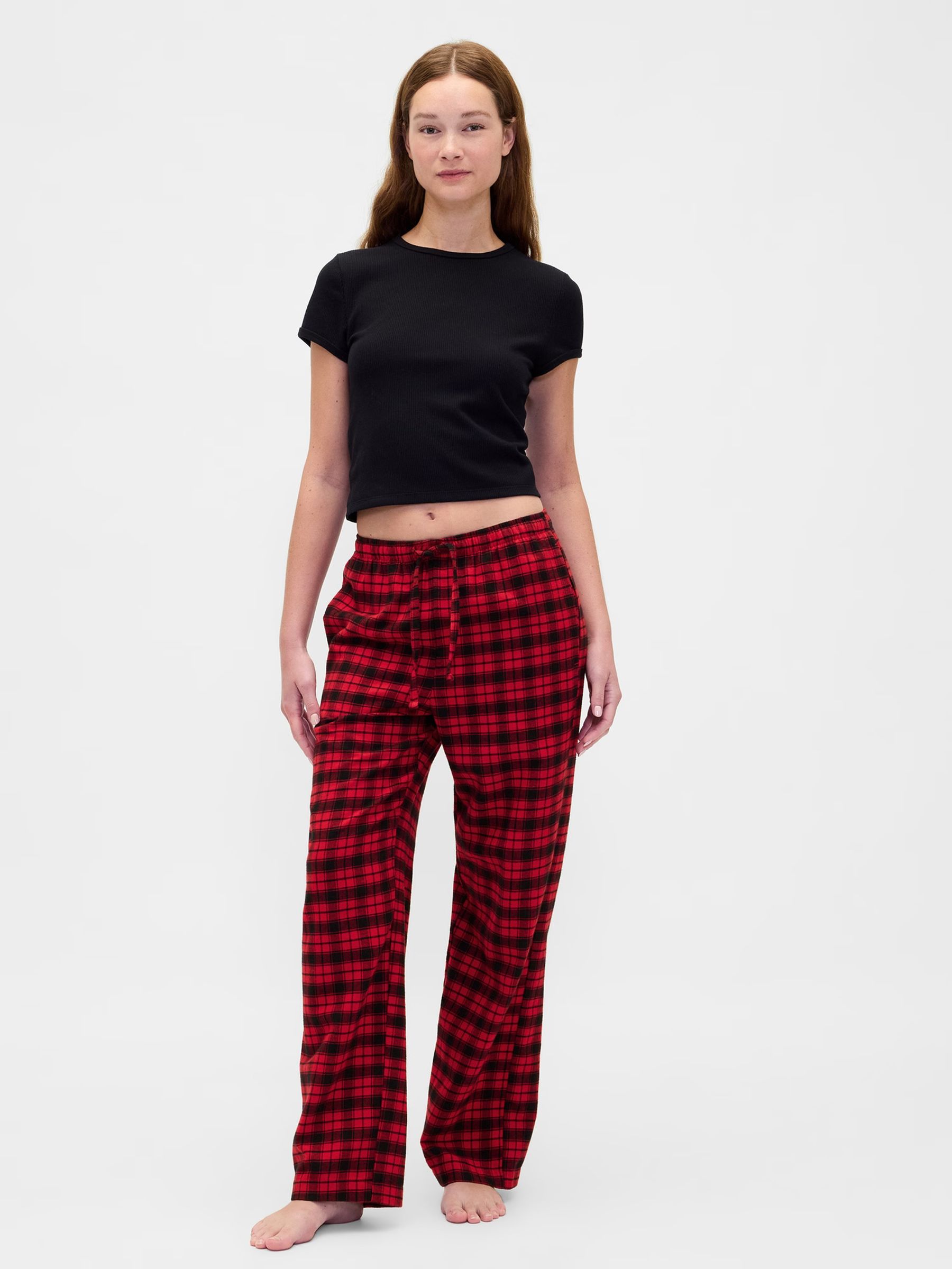 Red & Black Check Pyjama Bottoms Matching Family Christmas | Gap