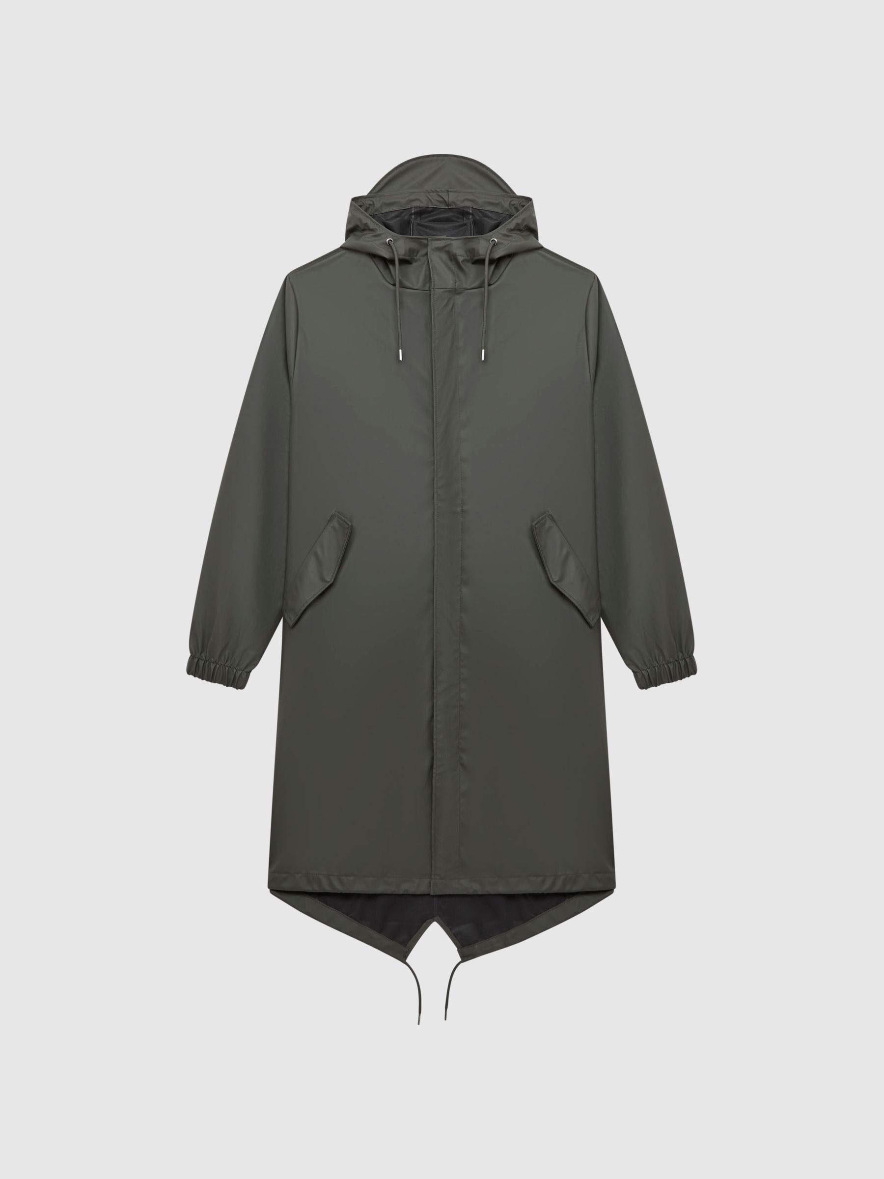 Reiss Dark Green Rains Fishtail Parka | REISS USA