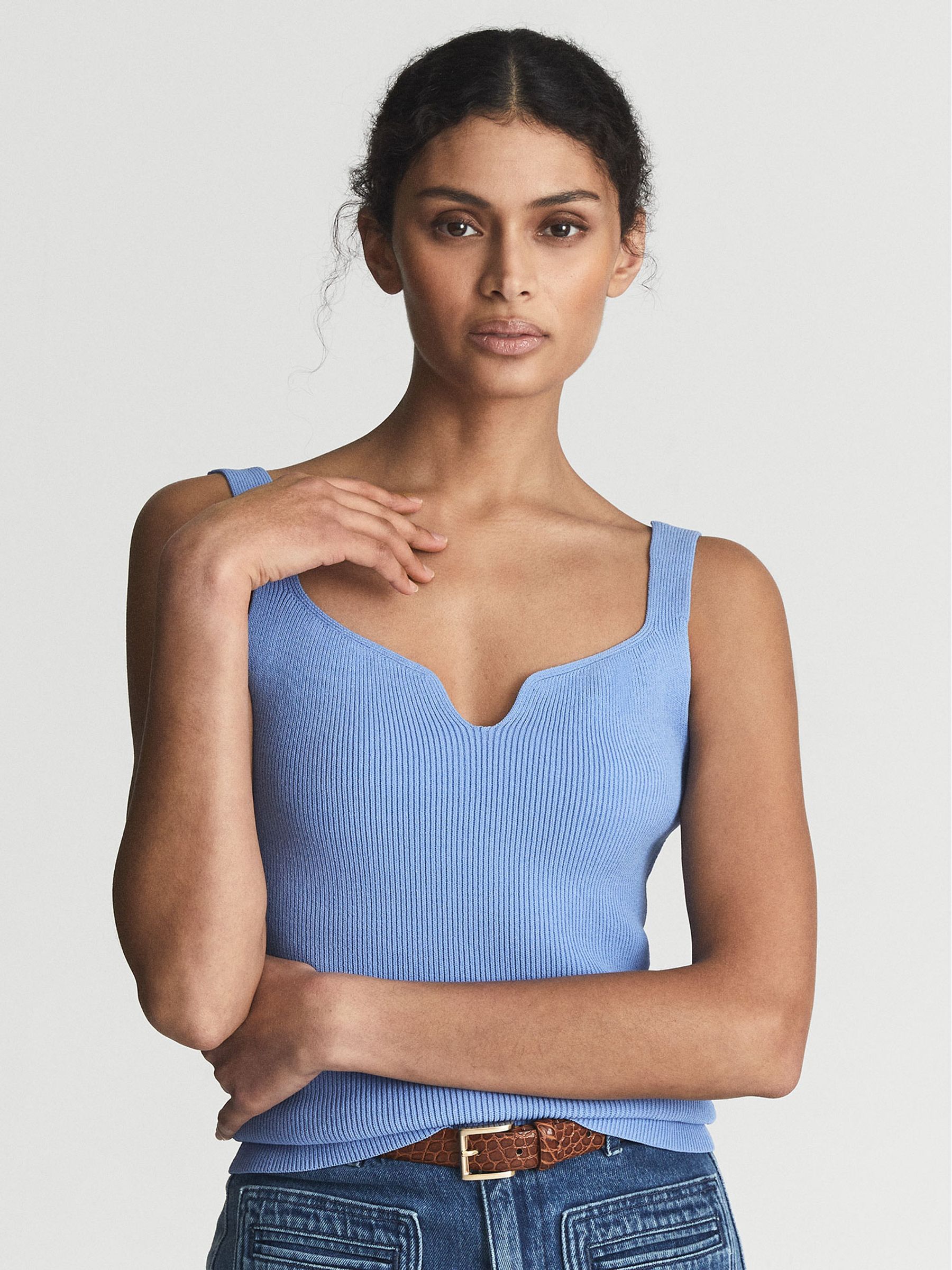 Reiss Daisy Sweetheart Neck Top - REISS