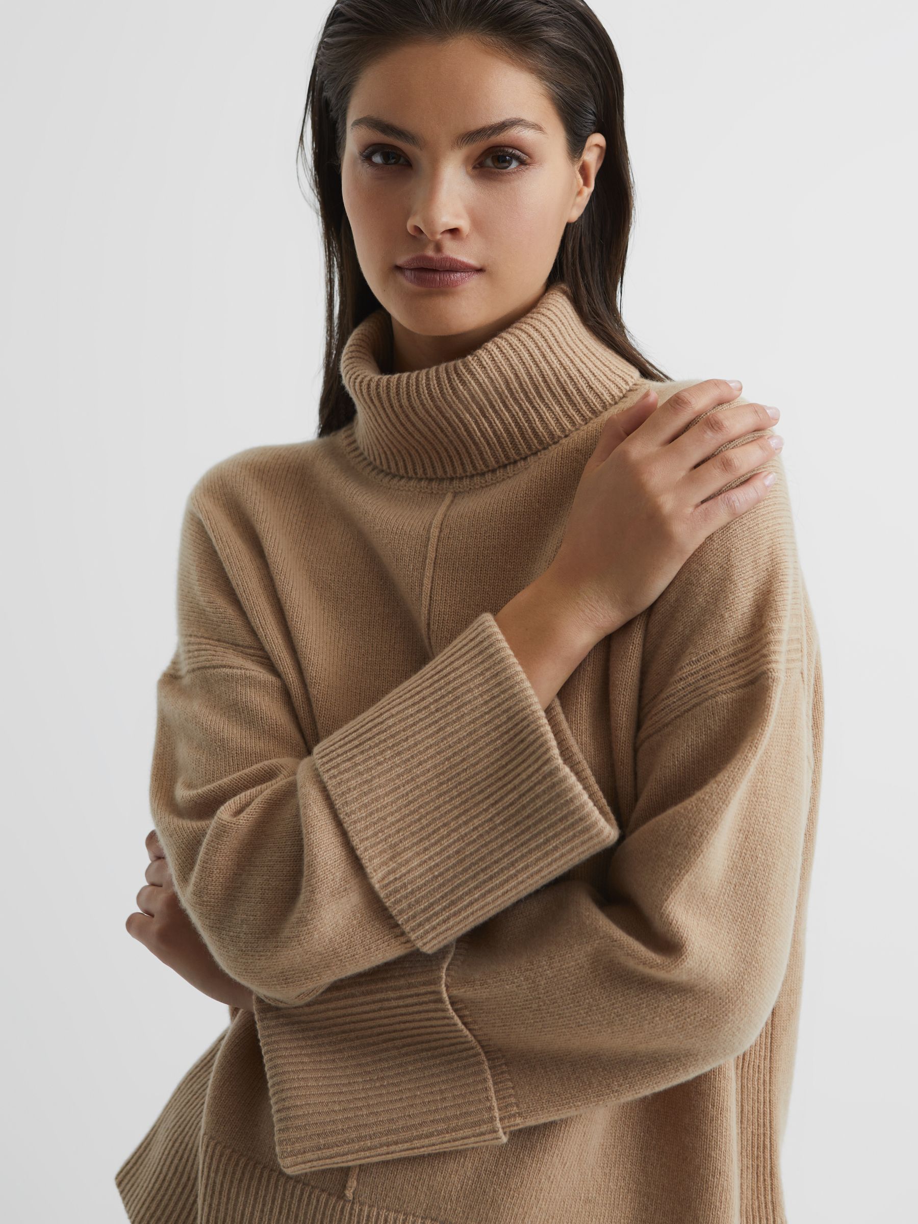 Reiss Sarah Wool-Cashmere Roll Neck Jumper - REISS