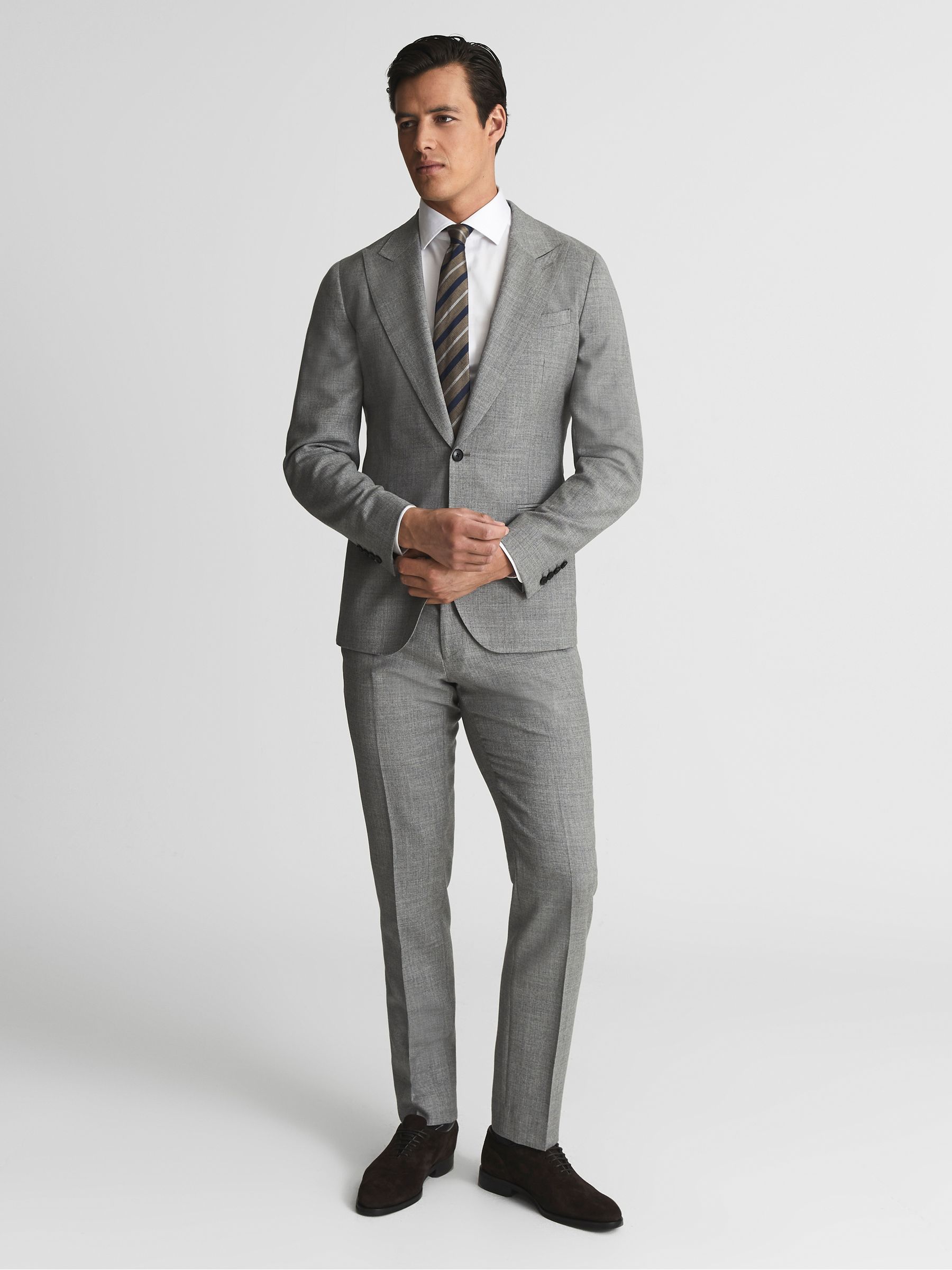 Reiss Buxley Wool Wedding Suit: Mixer Trousers - REISS