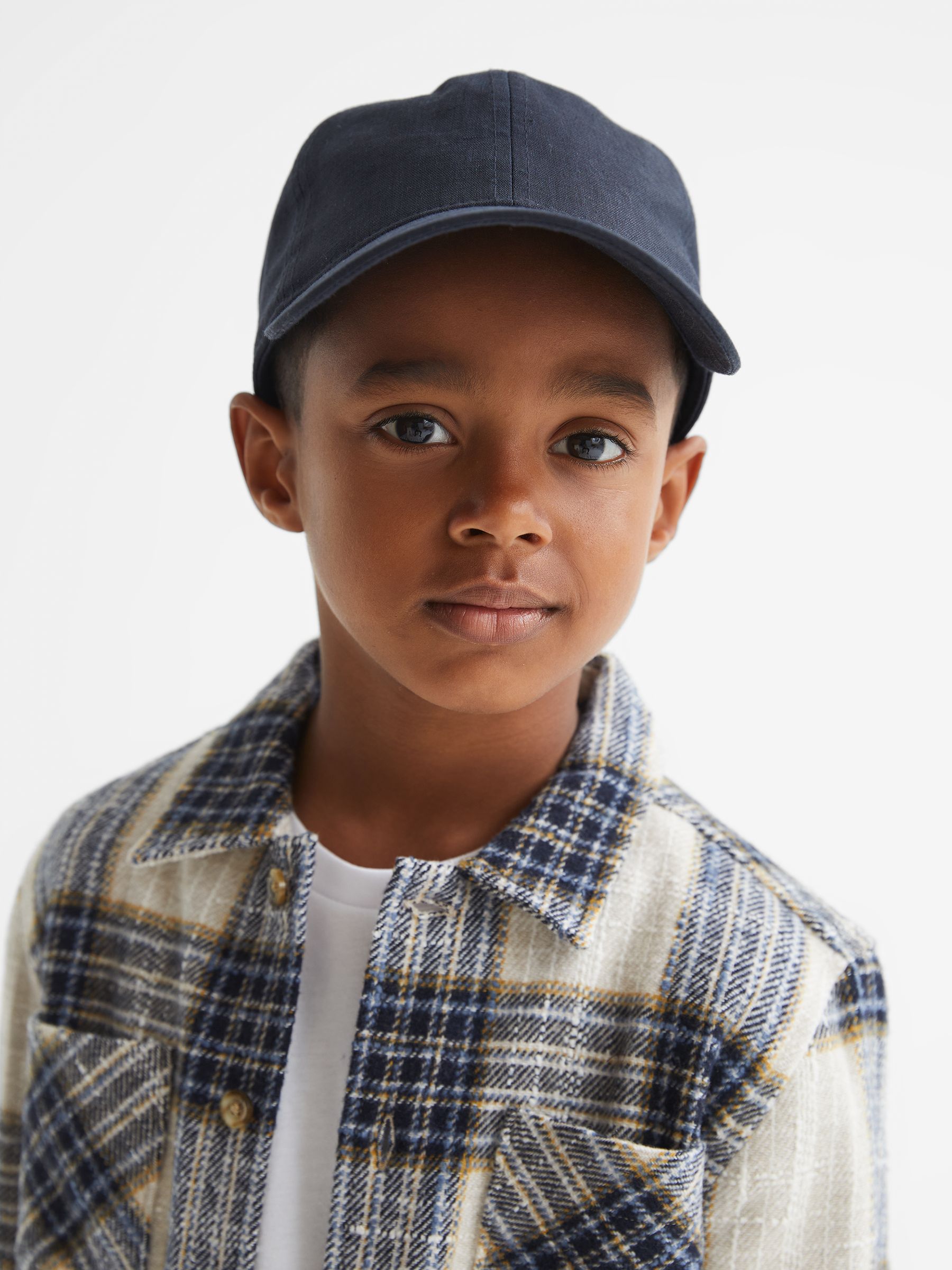 Reiss Fento Linen Baseball Cap - REISS