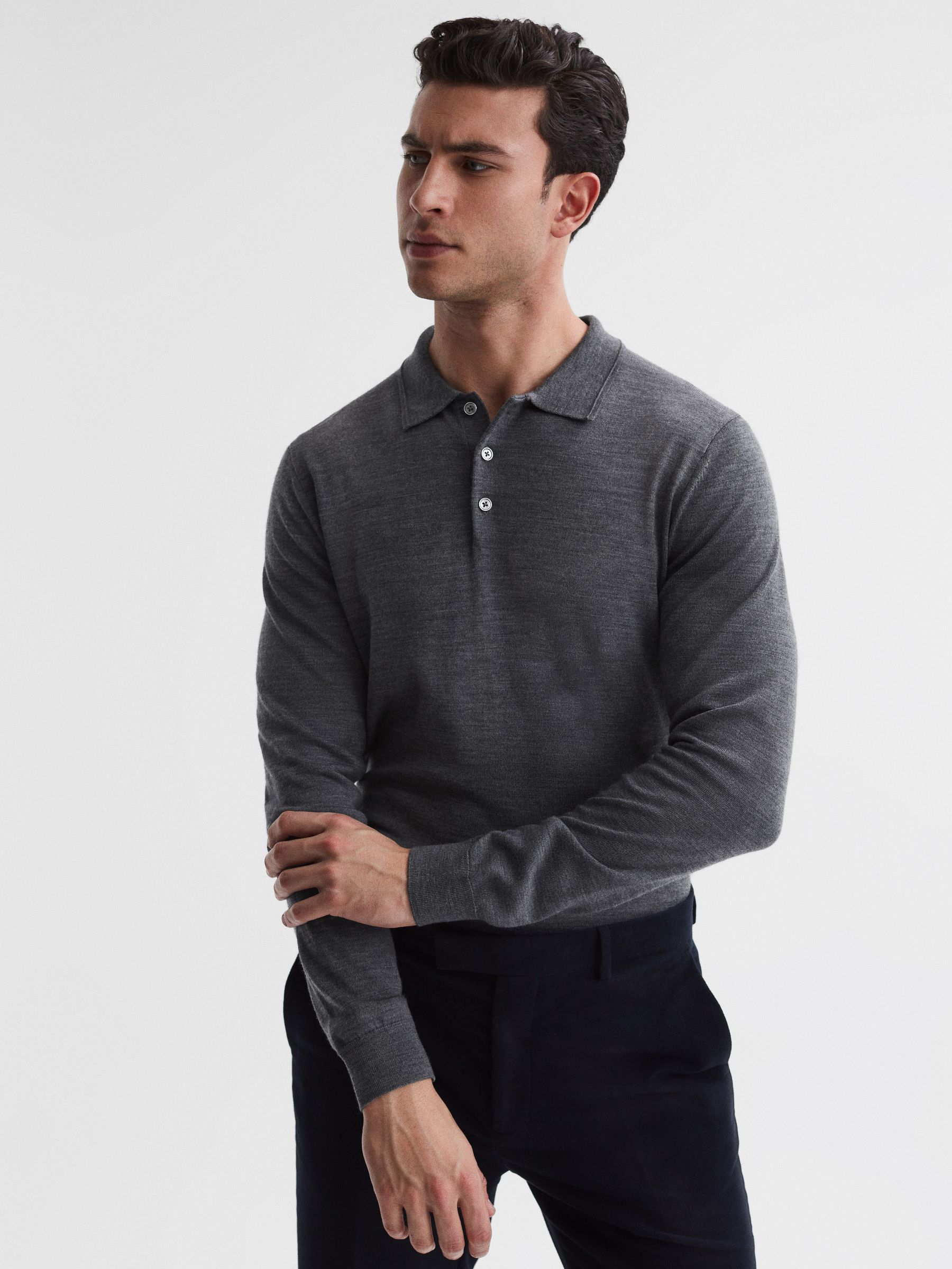 Reiss Trafford Merino Wool Polo Shirt - REISS