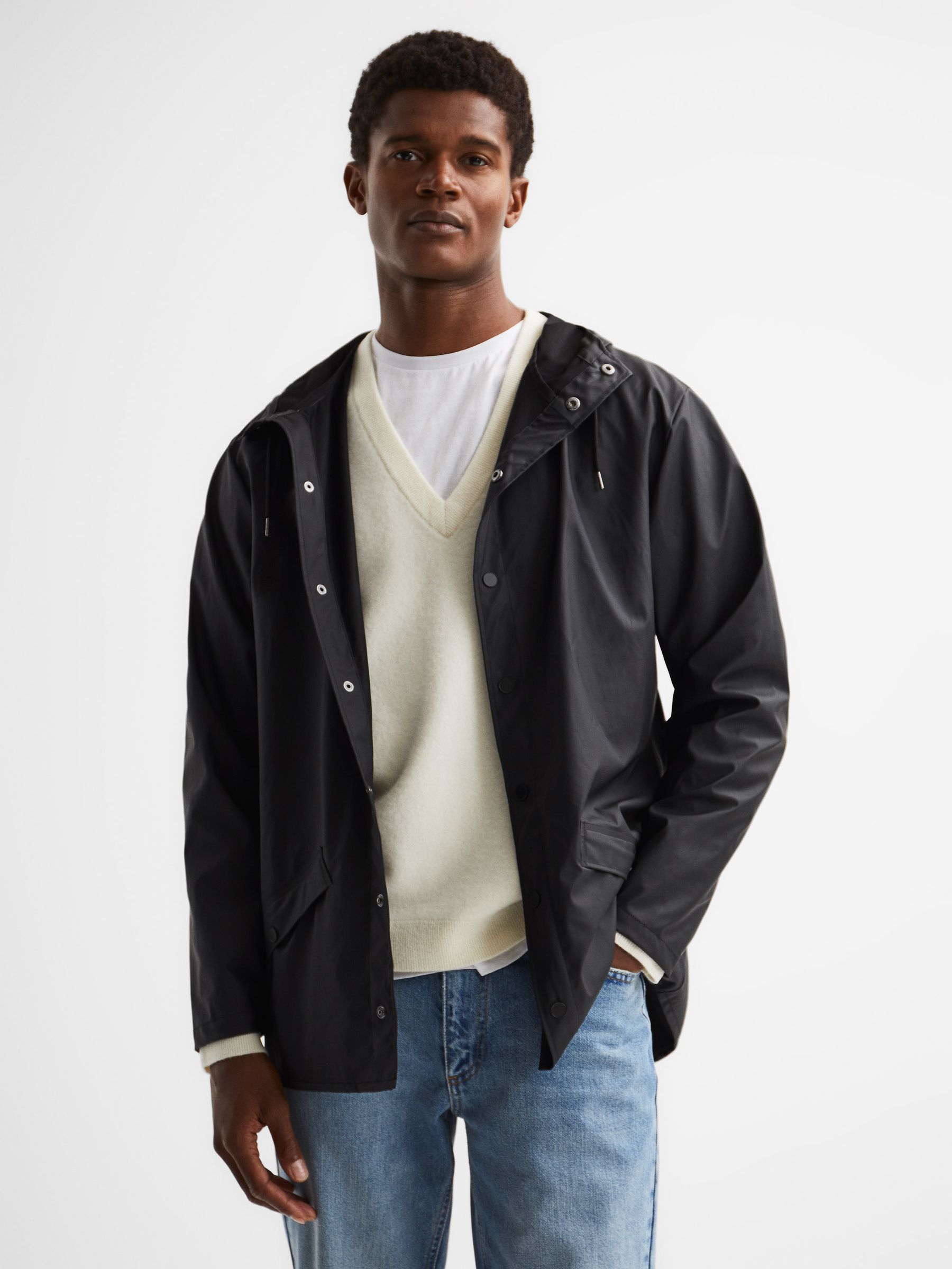 Rains Unisex Hooded Raincoat - REISS