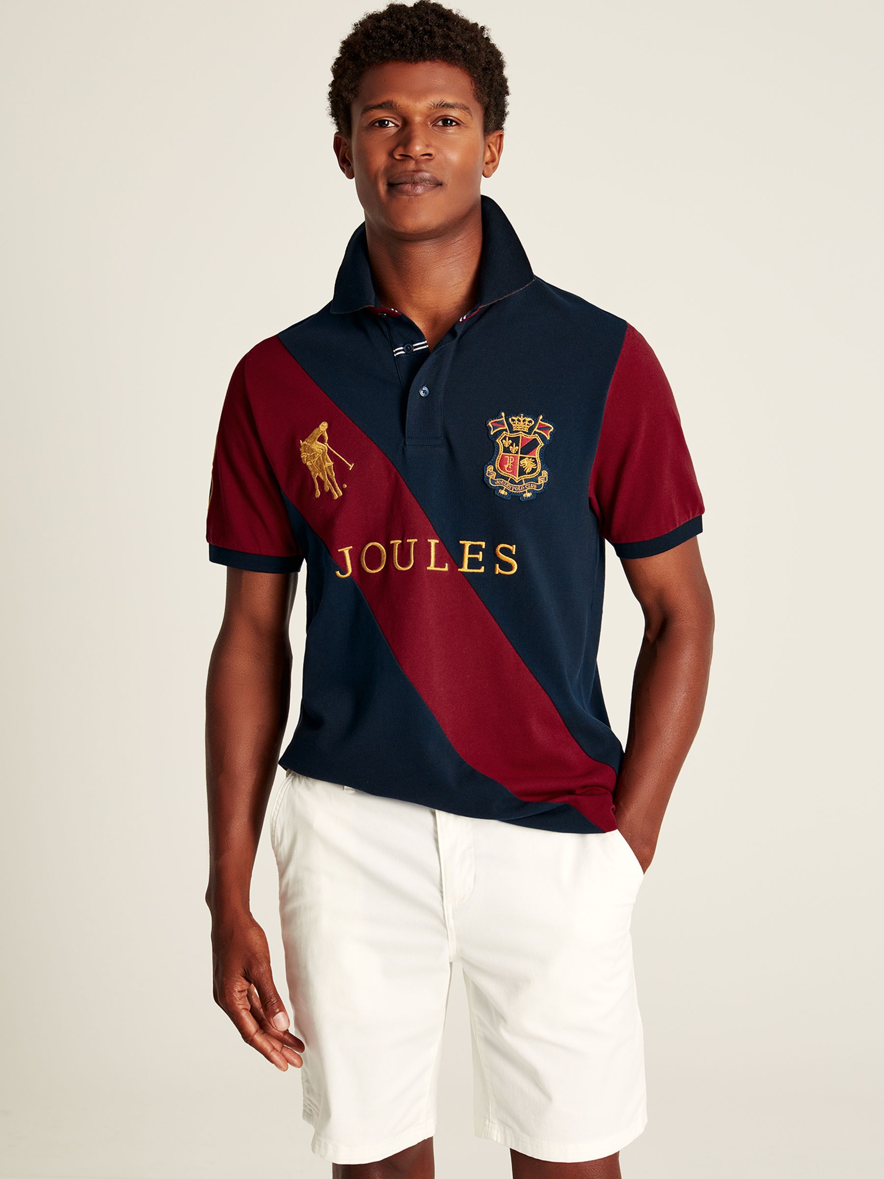 Buy Embellished Navy Embroidered Polo Shirt from the Joules online shop