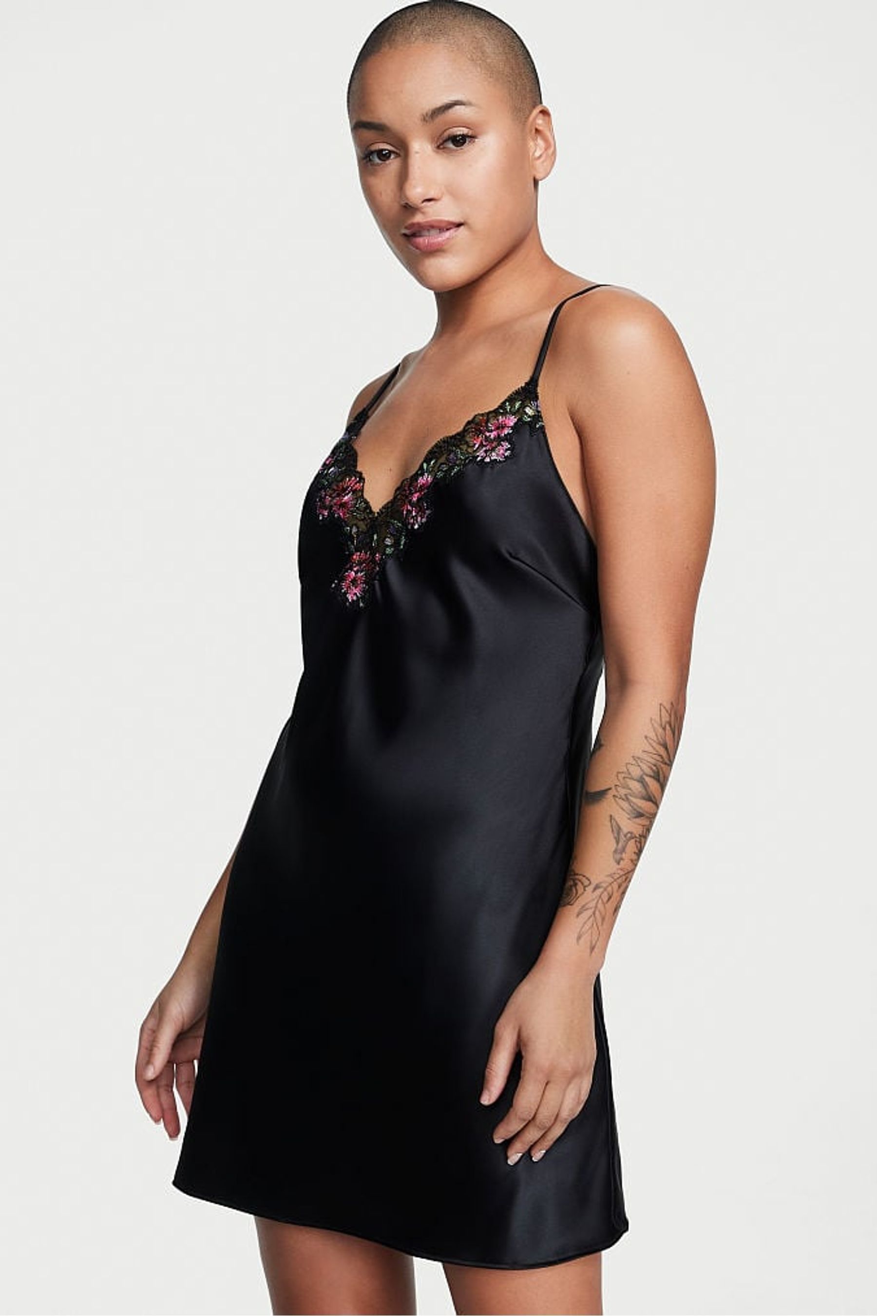 Buy Victorias Secret Satin Embroidered Slip Dress From The Victorias